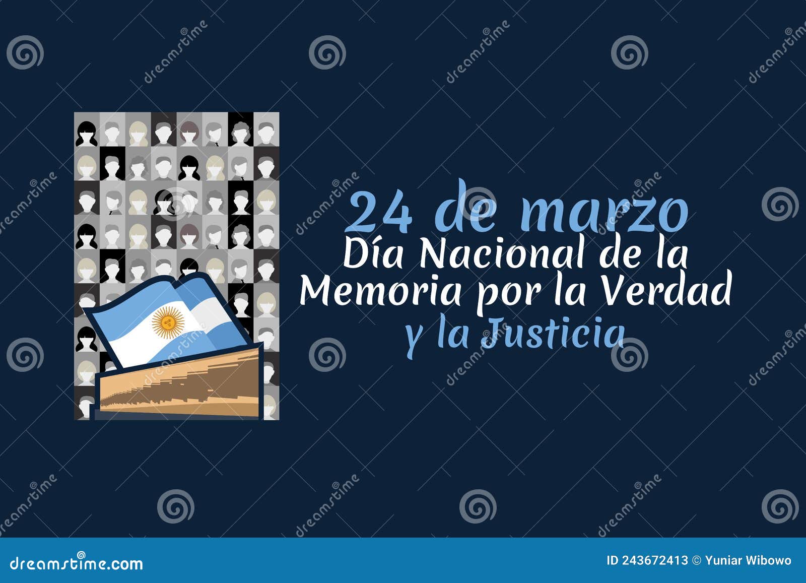 Translation: March 24, Day of Remembrance for Truth and Justice Vector ...