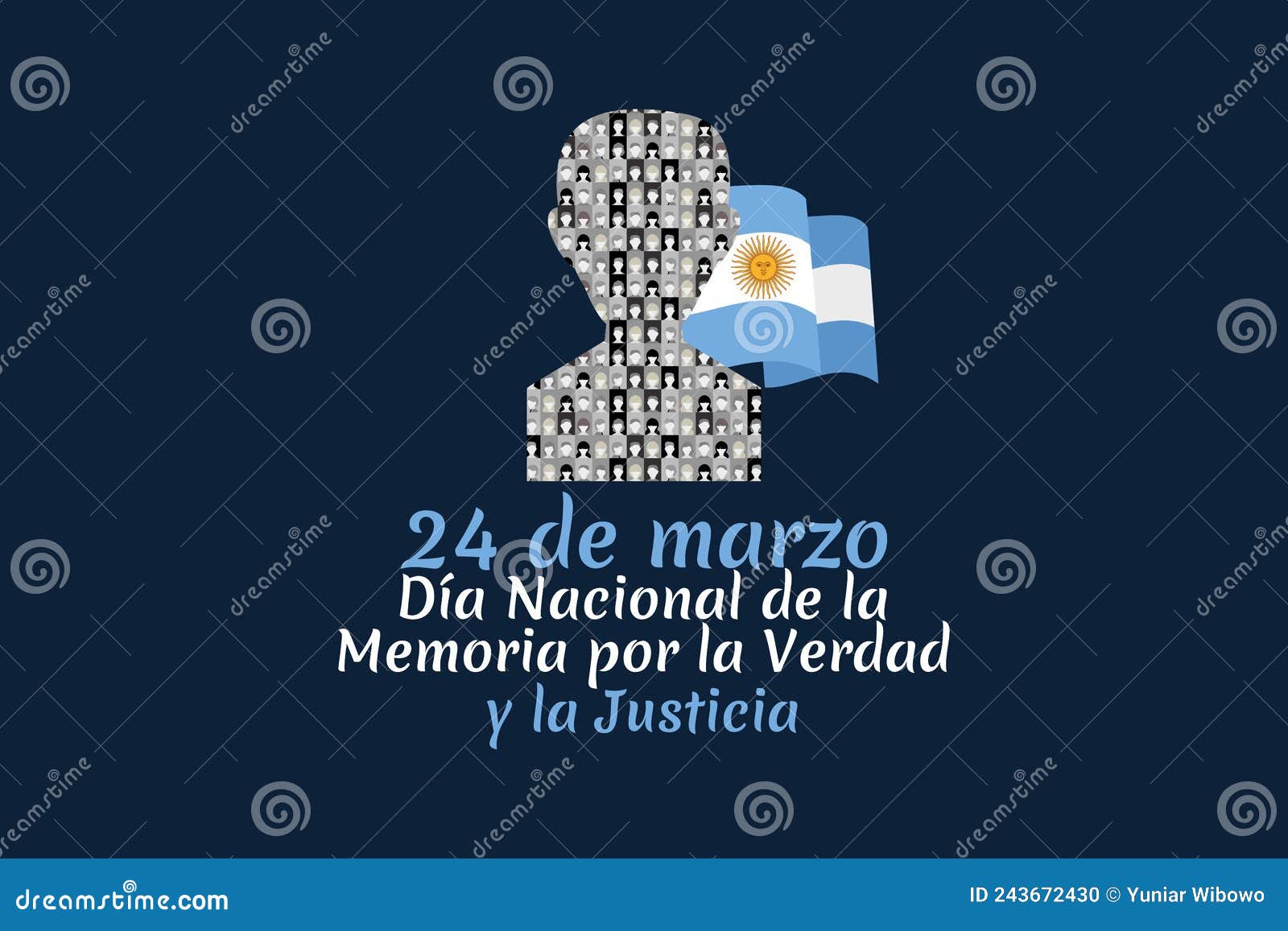 Translation: March 24, Day of Remembrance for Truth and Justice Vector ...