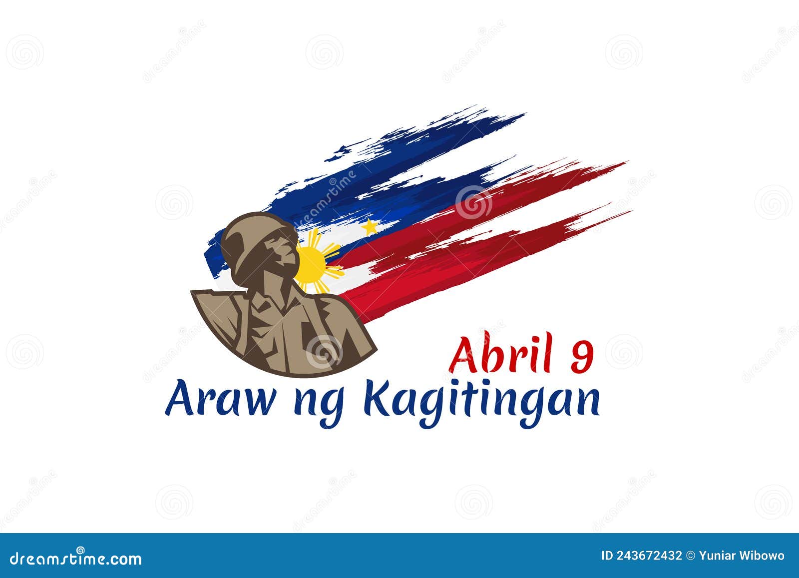 Translation: April 9. Day of Valor. Also Known As Bataan Day Vector ...