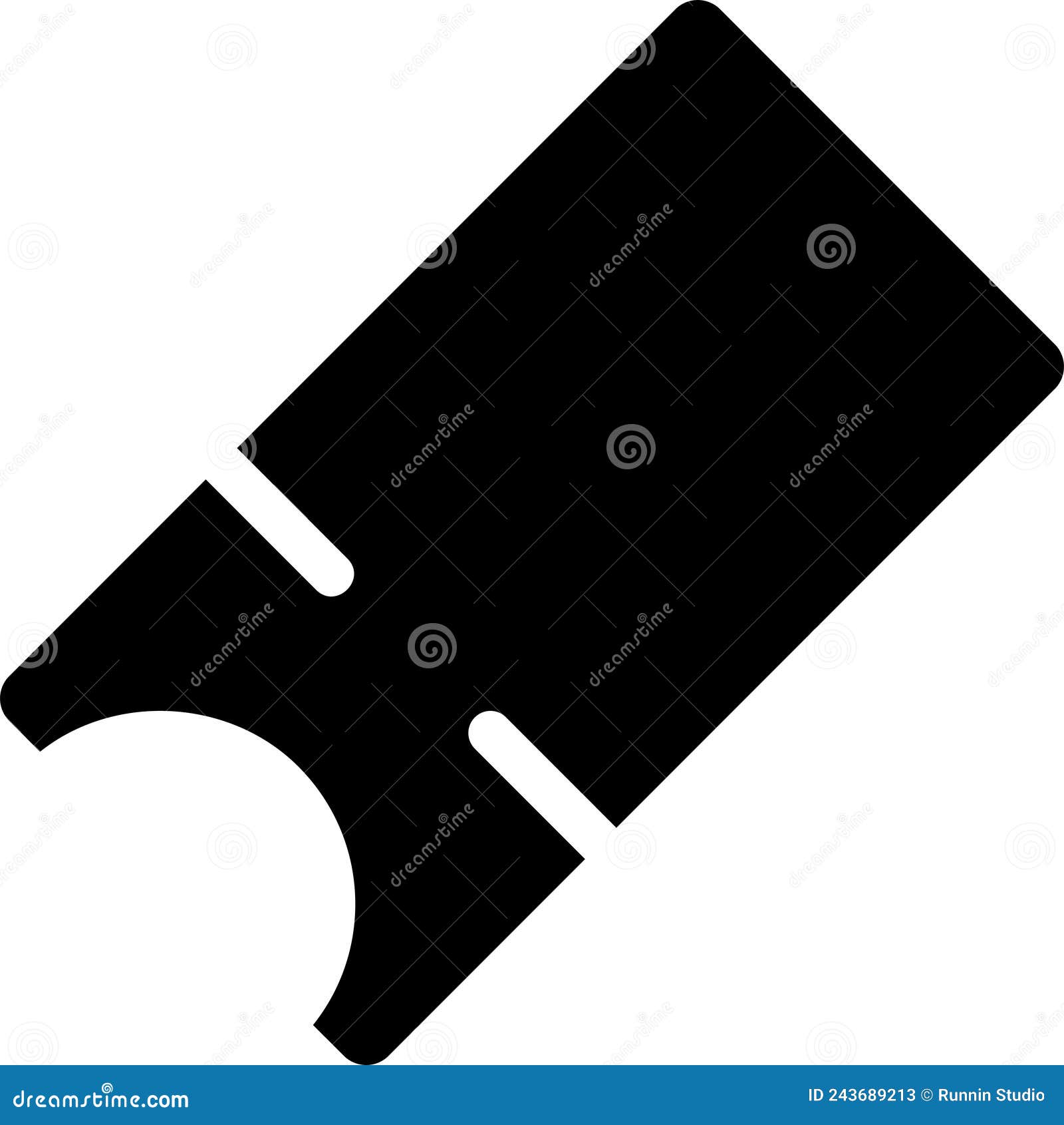 Ticket Icon stock vector. Illustration of cinema, coupon - 243689213