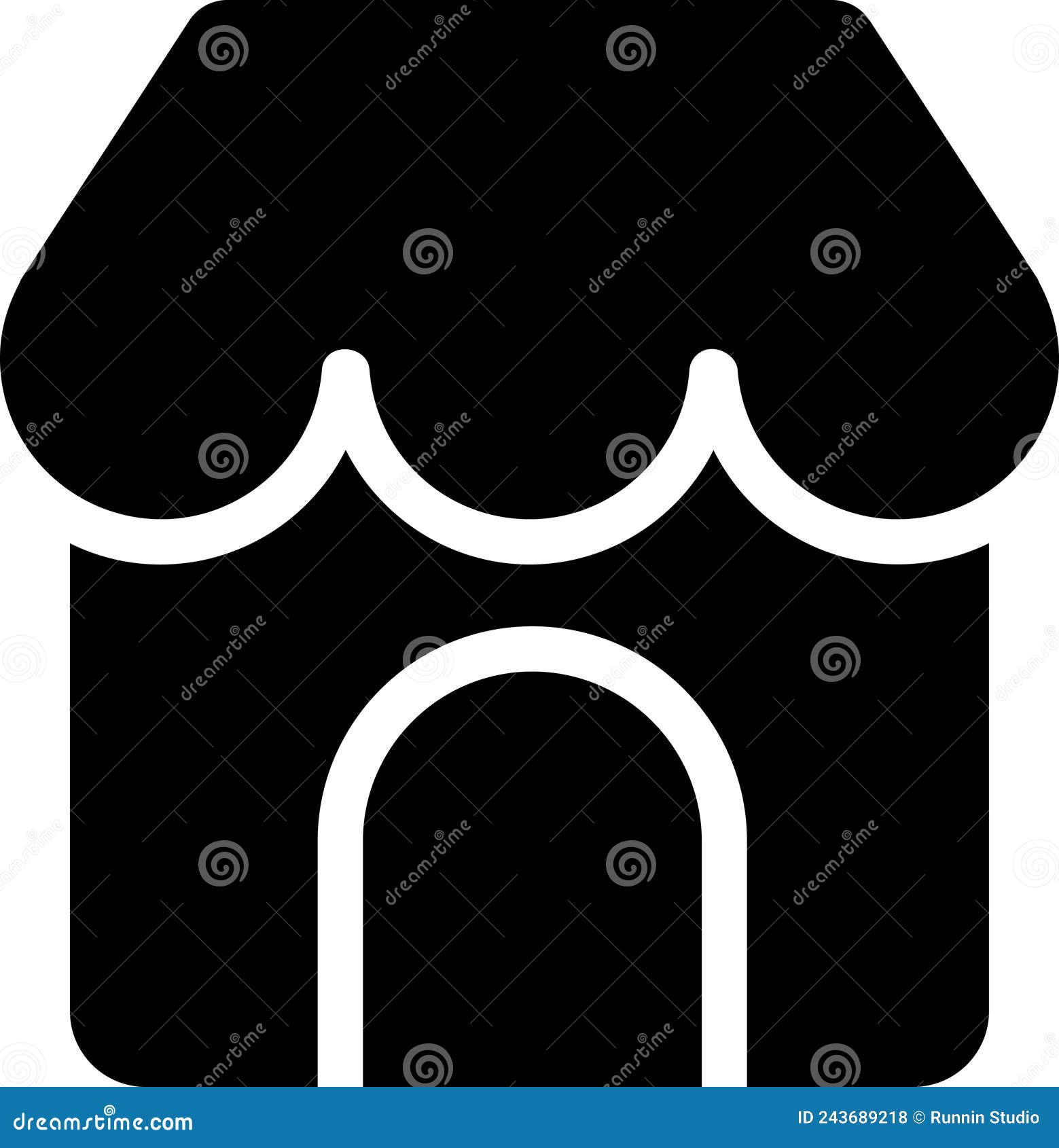 Store Icon stock vector. Illustration of store, front - 243689218