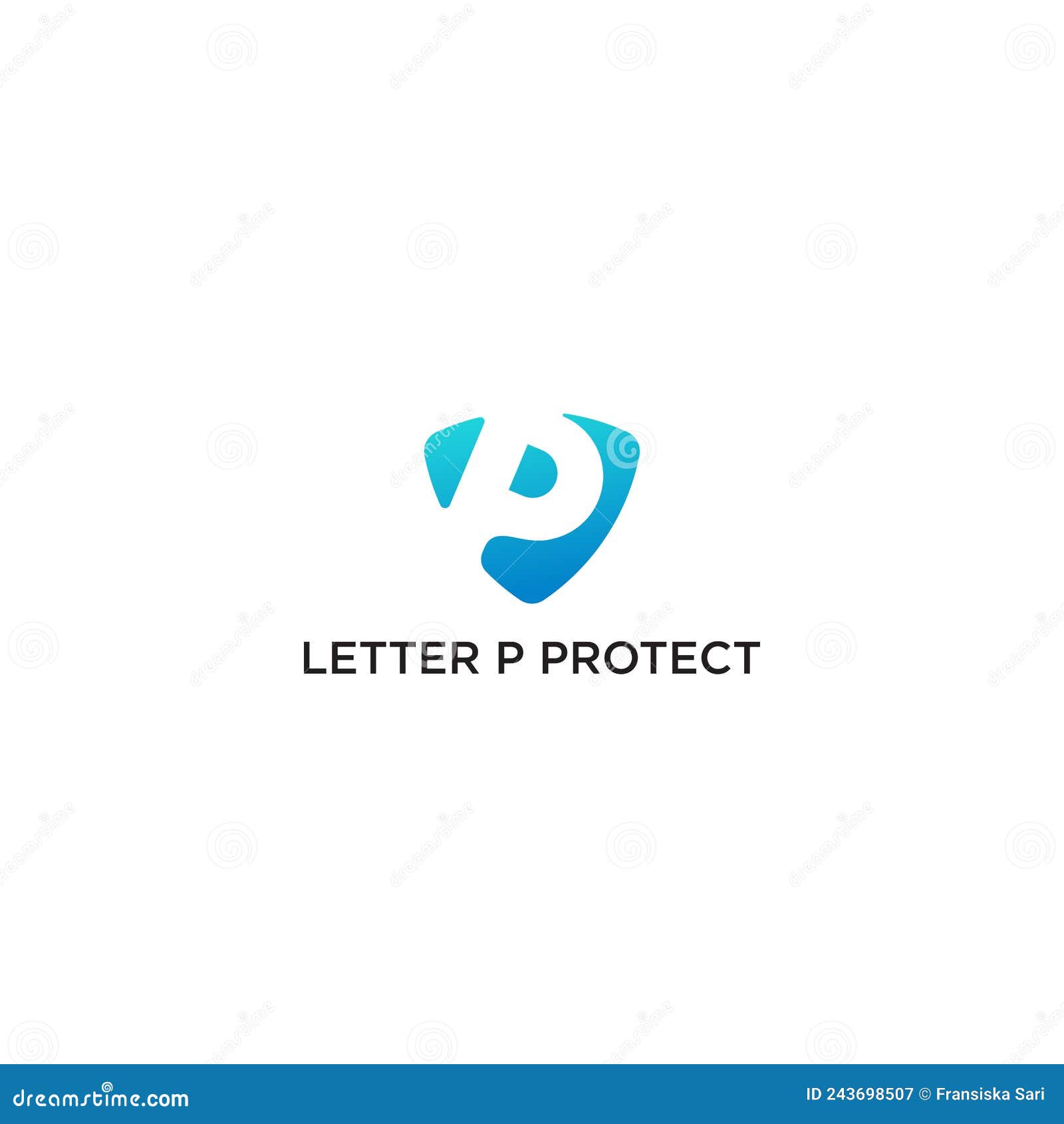 P SHIELD LOGO stock vector. Illustration of business - 243698507