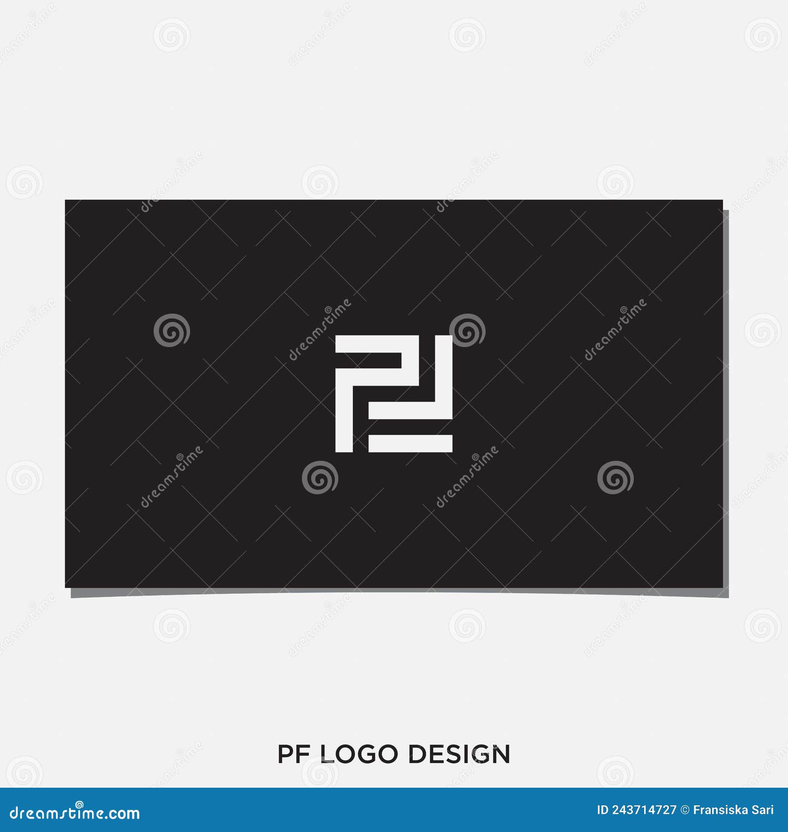PF INITIAL LOGO stock vector. Illustration of sign, logotype - 243714727