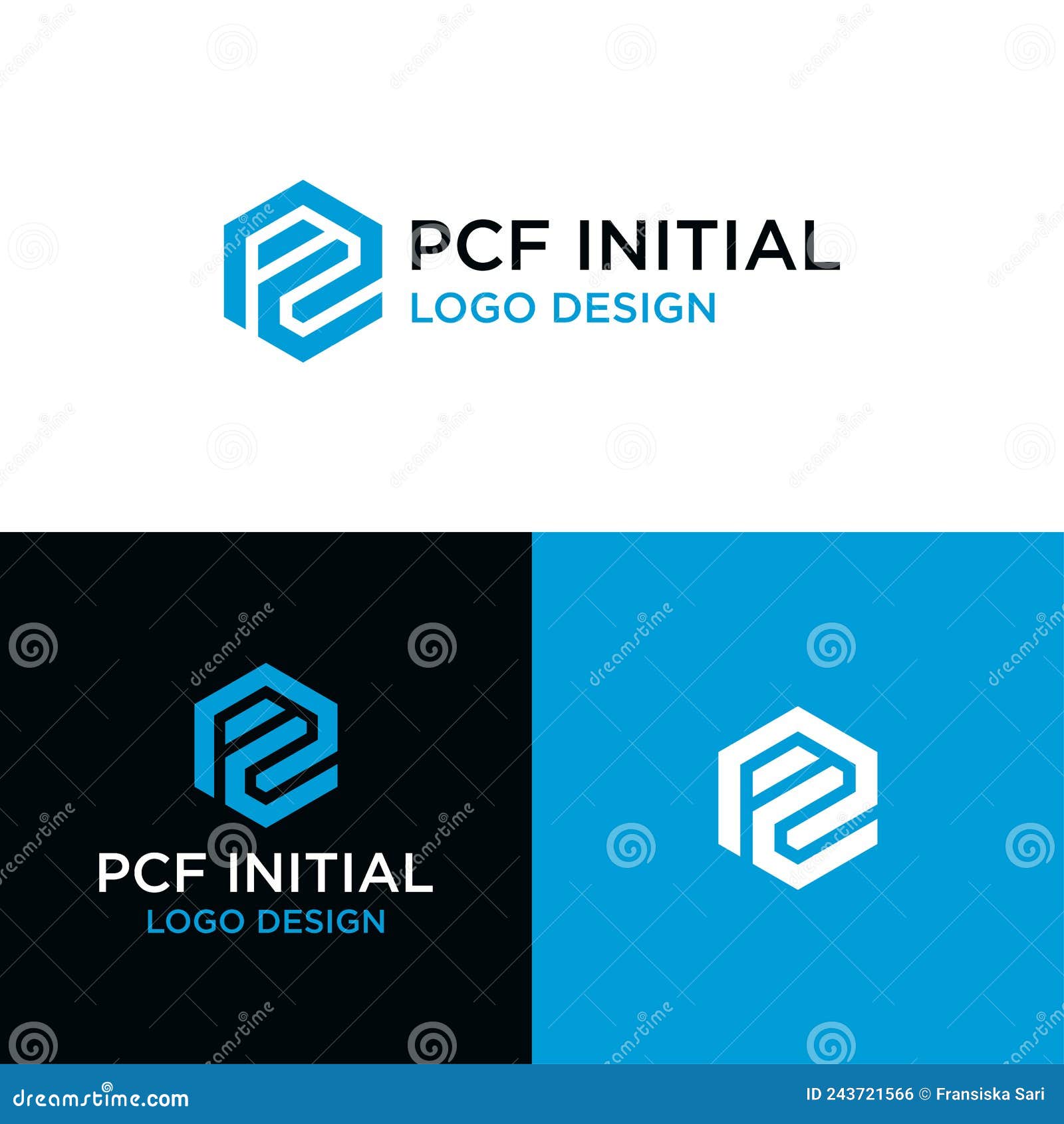 PCF or PFC LOGO stock vector. Illustration of polygonal - 243721566