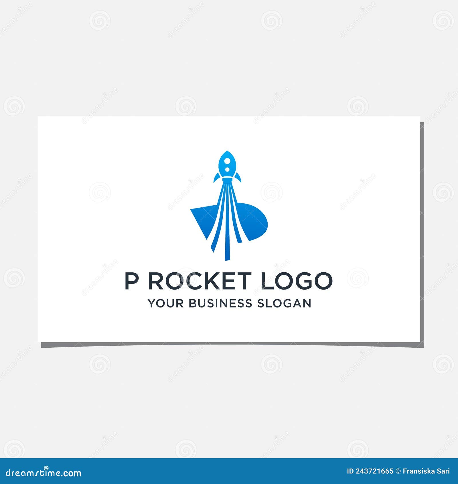 P ROCKET LOGO stock vector. Illustration of science - 243721665