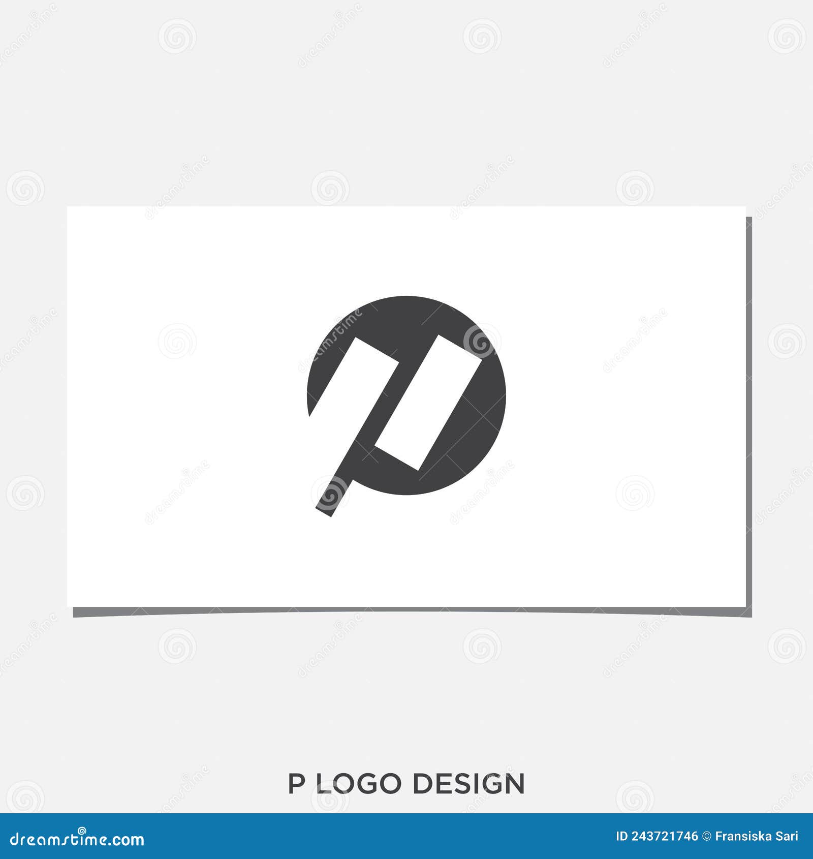 P NEGATIVE SPACE LOGO stock vector. Illustration of shape - 243721746