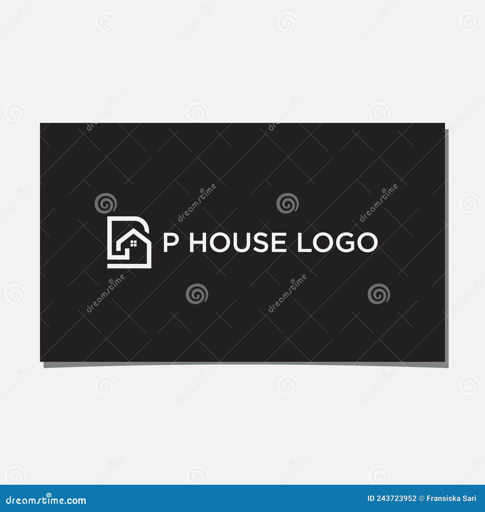 P HOUSE LOGO stock vector. Illustration of home, agency - 243723952