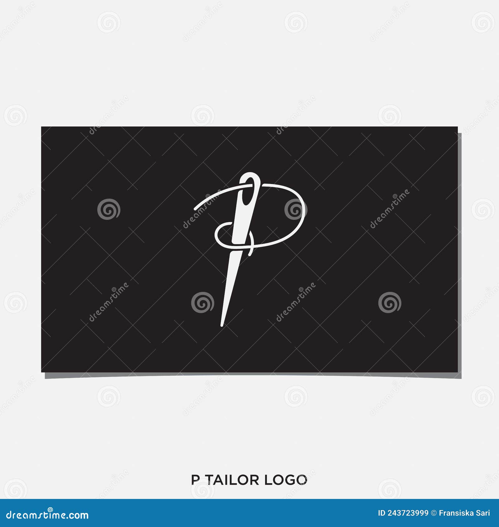 P needle and thread logo stock vector. Illustration of thread - 243723999