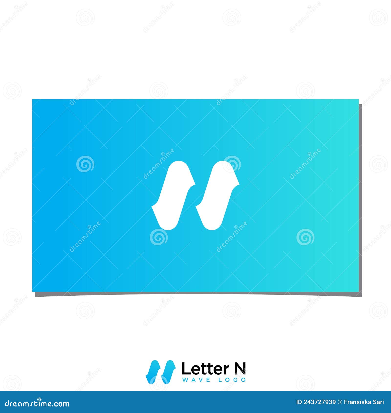 N WAVE LOGO stock vector. Illustration of concept, initial - 243727939
