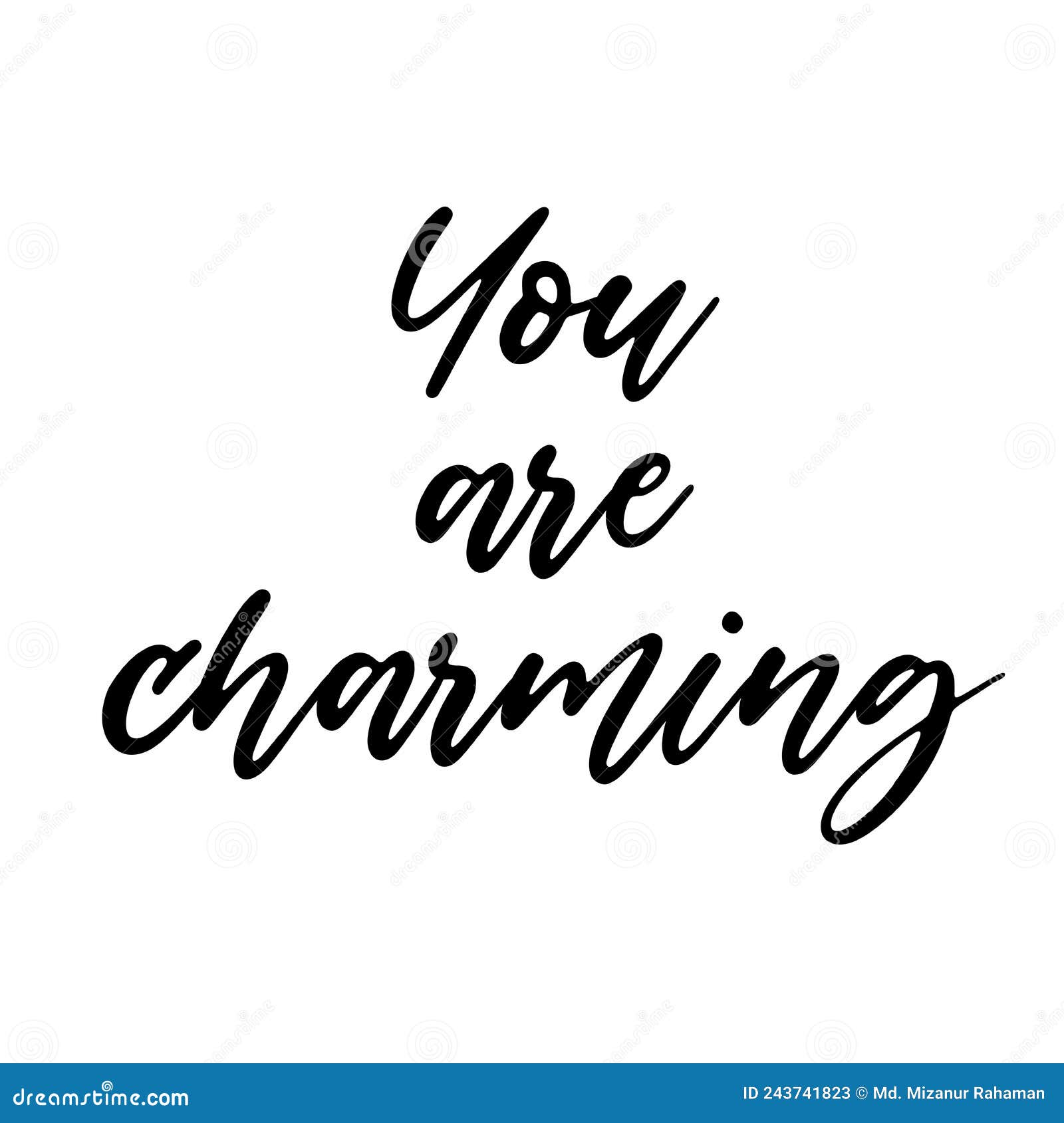 You are charming stock vector. Illustration of white - 243741823