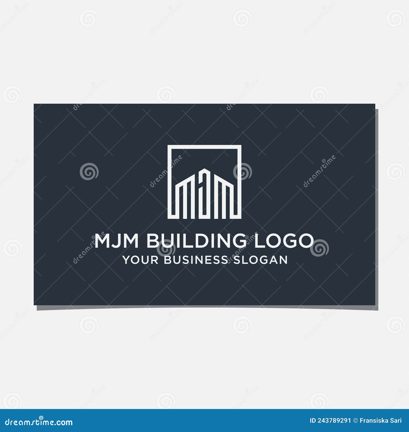 MJM BUILDING LOGO stock vector. Illustration of estate - 243789291