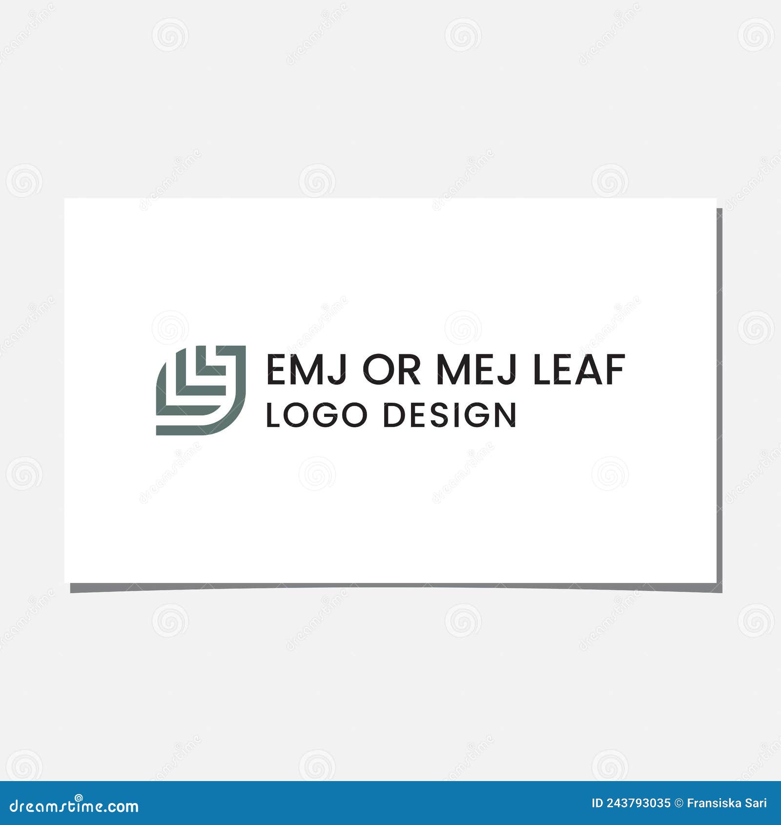 MJE LEAF LOGO stock vector. Illustration of design, logo - 243793035