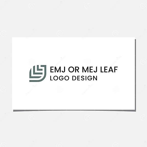 MJE LEAF LOGO stock vector. Illustration of design, logo - 243793035