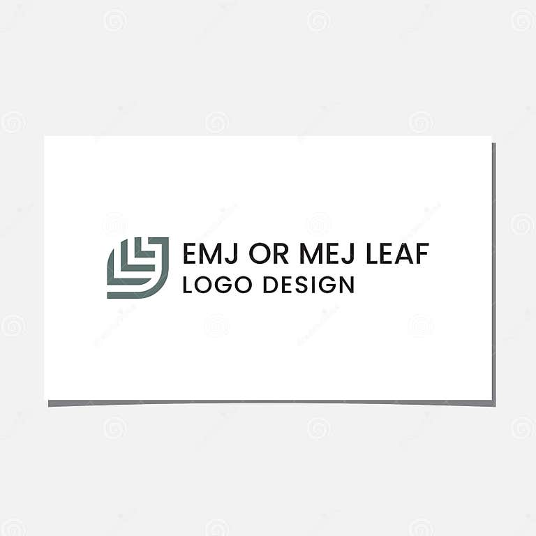 MJE LEAF LOGO stock vector. Illustration of design, logo - 243793035