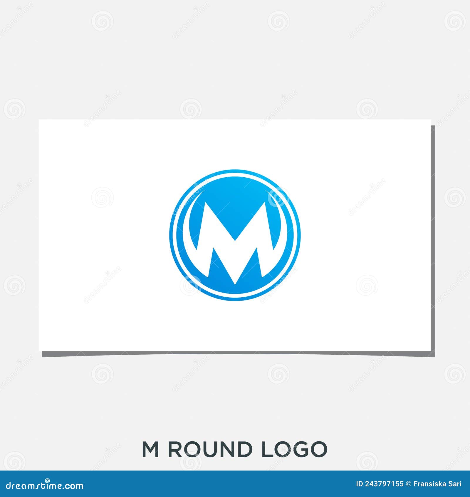 M CIRCLE LOGO stock vector. Illustration of monogram - 243797155