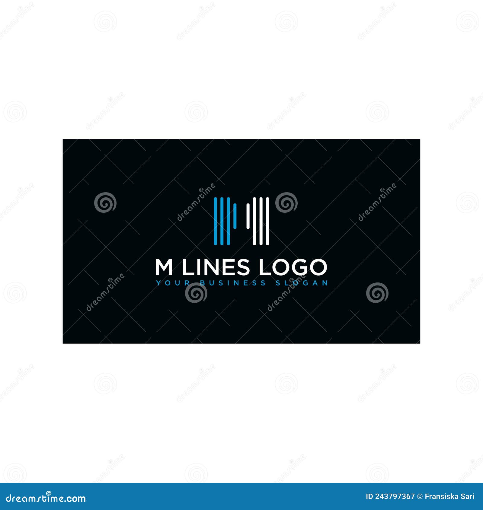 M LINES LOGO stock vector. Illustration of emblem, logotype - 243797367