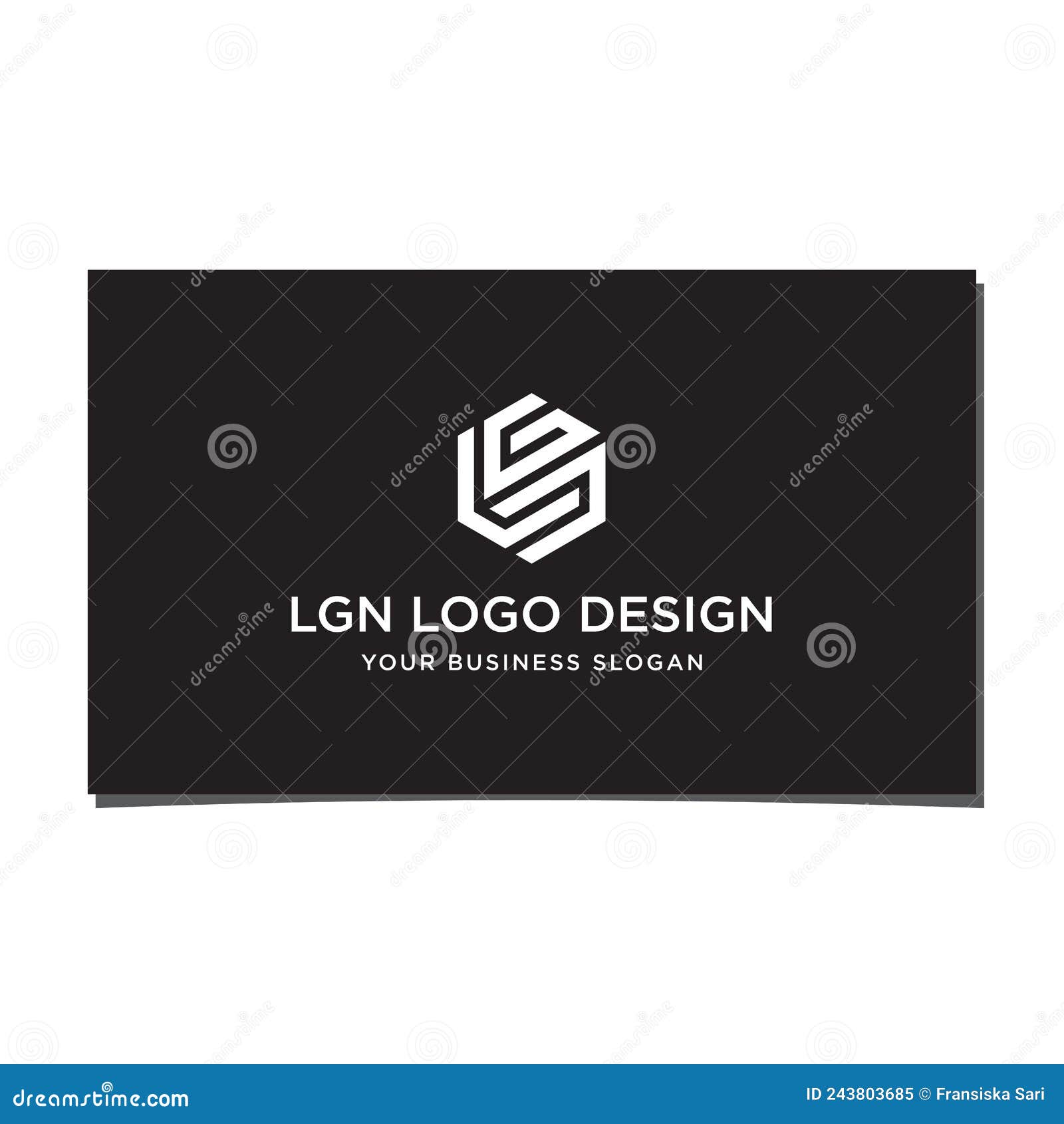LGN or GLN HEXAGON LOGO stock vector. Illustration of letter - 243803685