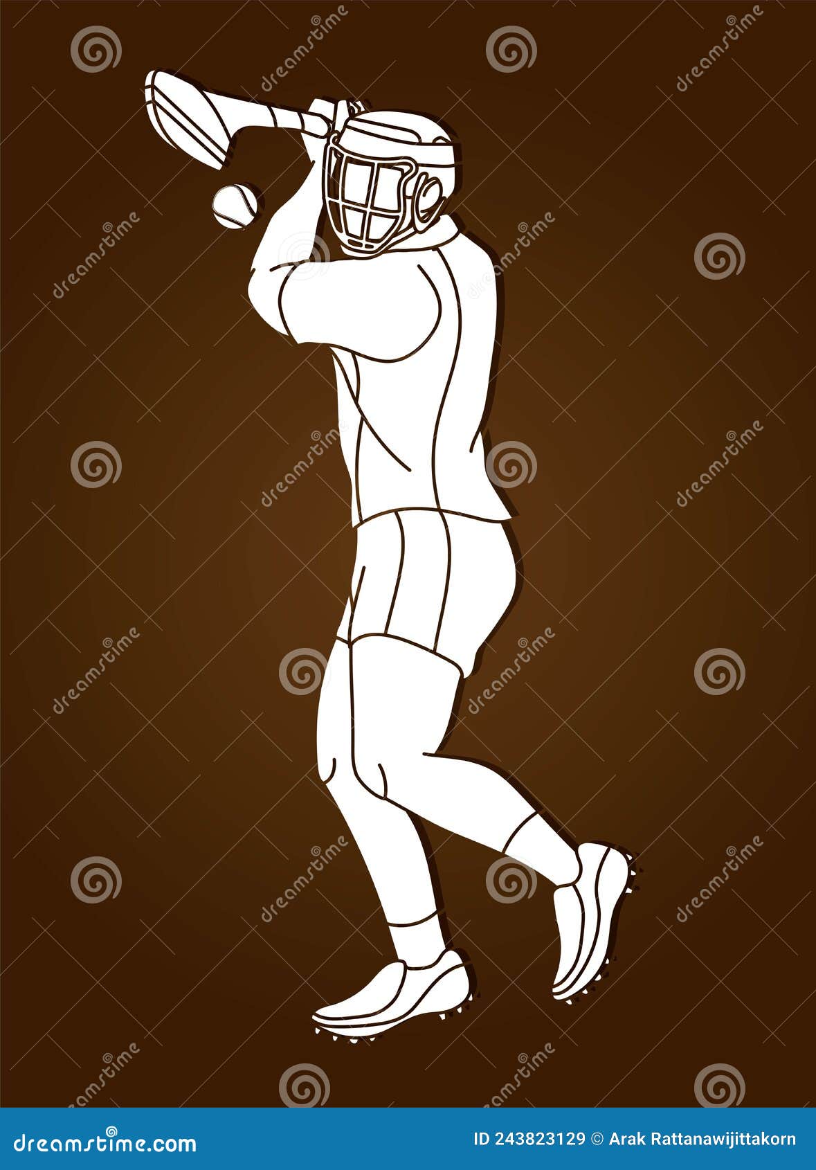 Hurling Player Vector Illustration | CartoonDealer.com #188880222