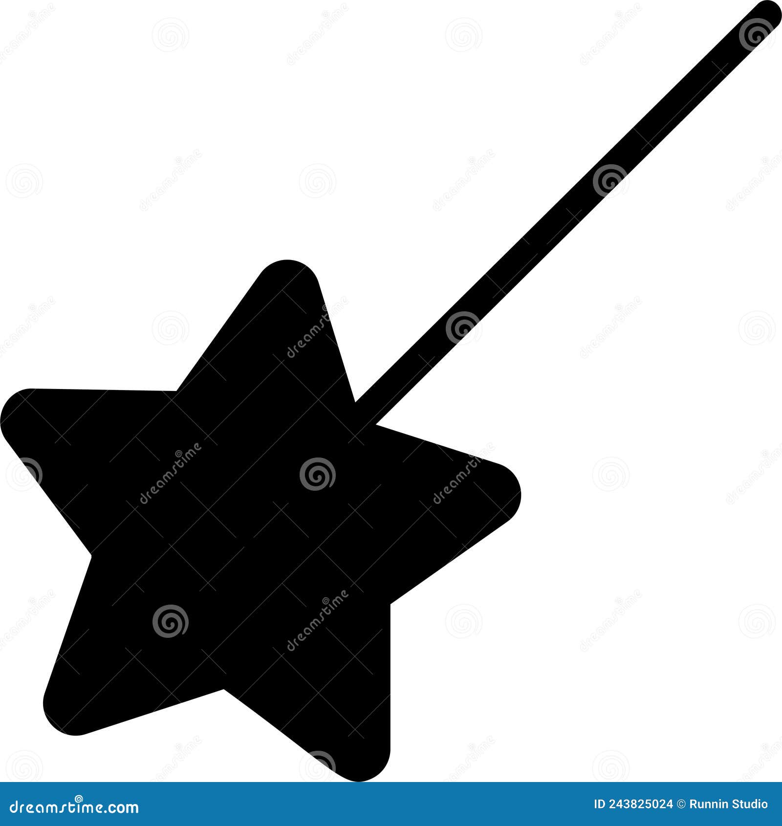 Magic Star Icon stock vector. Illustration of collection - 243825024