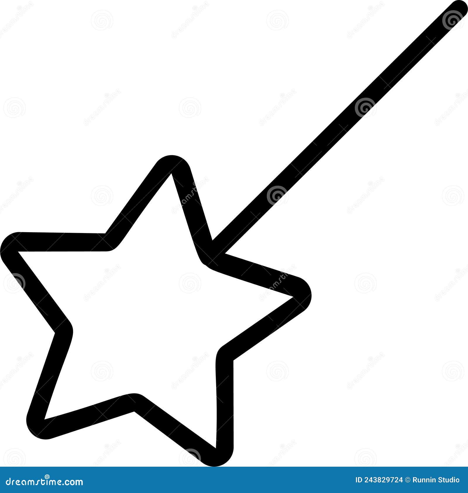 Magic Star Icon stock vector. Illustration of symbol - 243829724