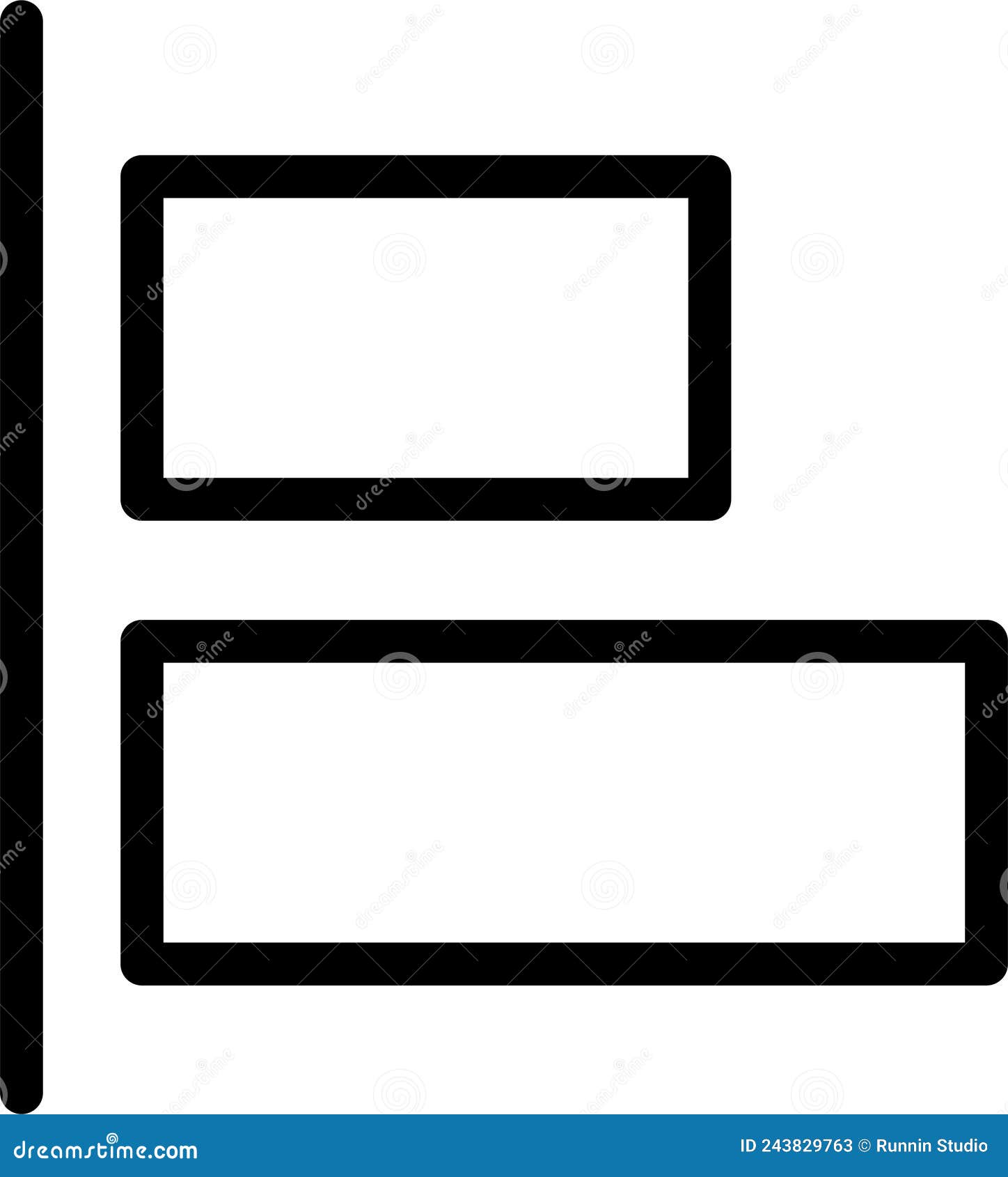 Align left Icon stock vector. Illustration of symbol - 243829763