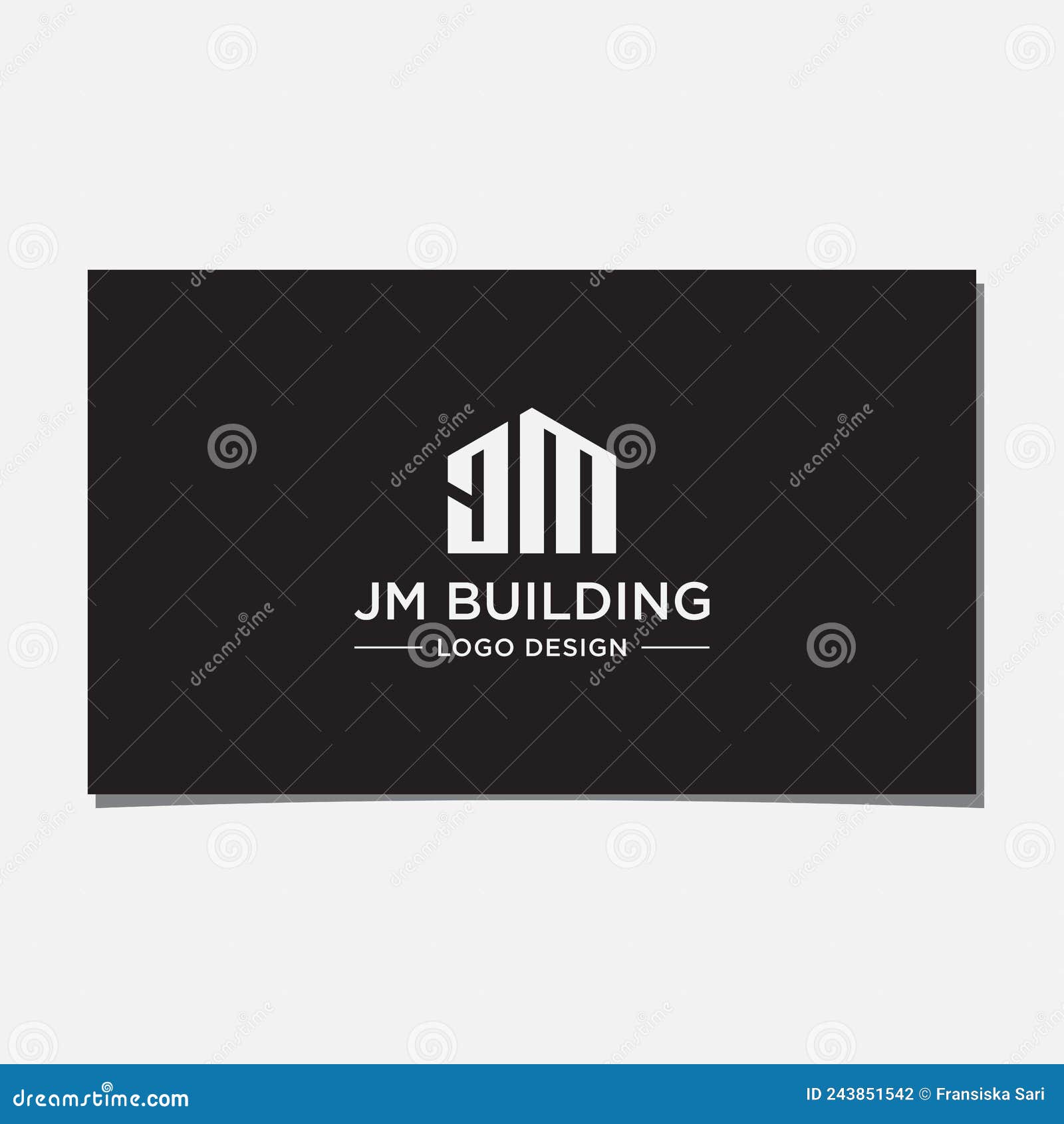 JM BUILDING LOGO stock vector. Illustration of alphabet - 243851542