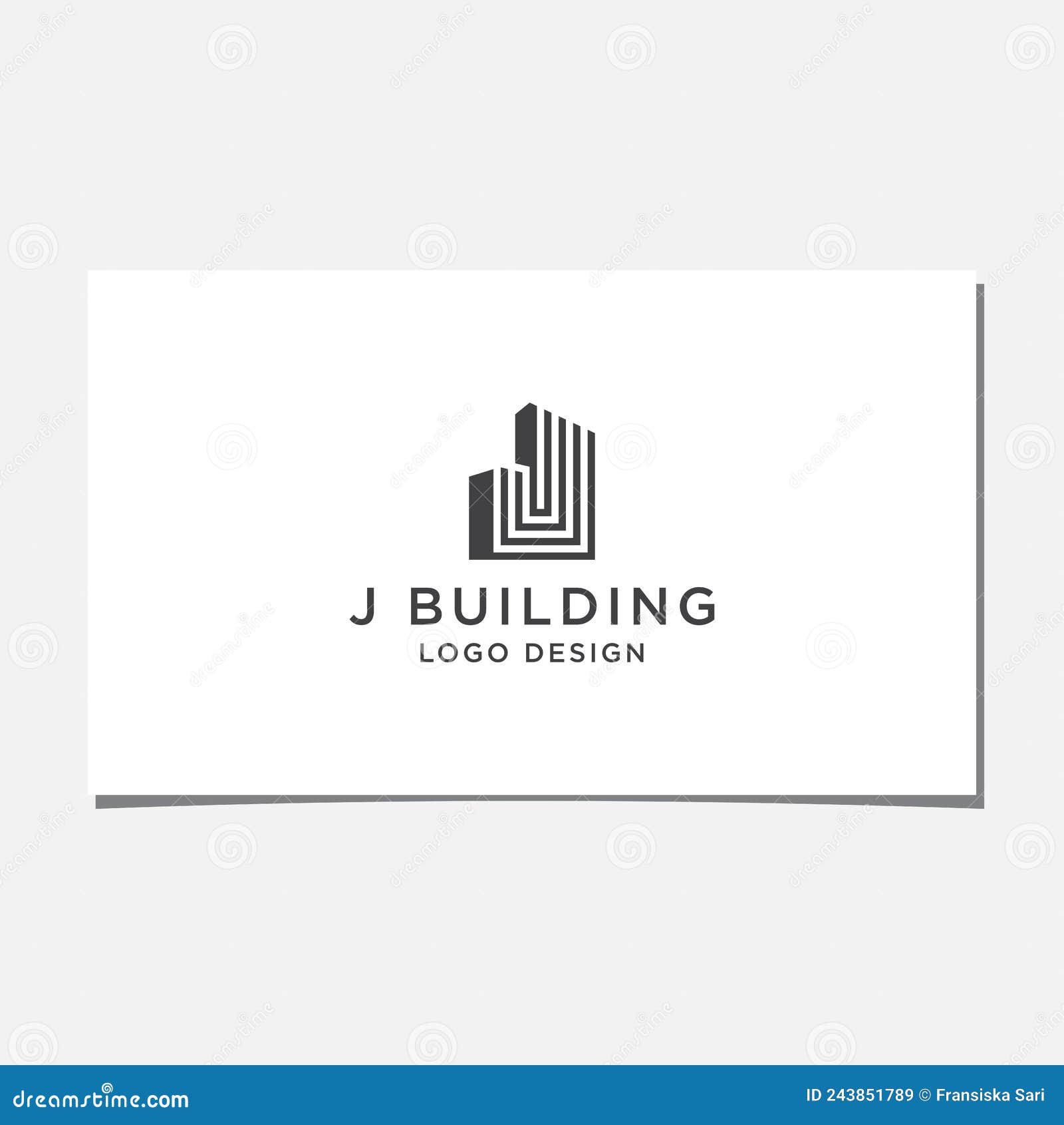 J BUILDING LOGO stock vector. Illustration of alphabet - 243851789