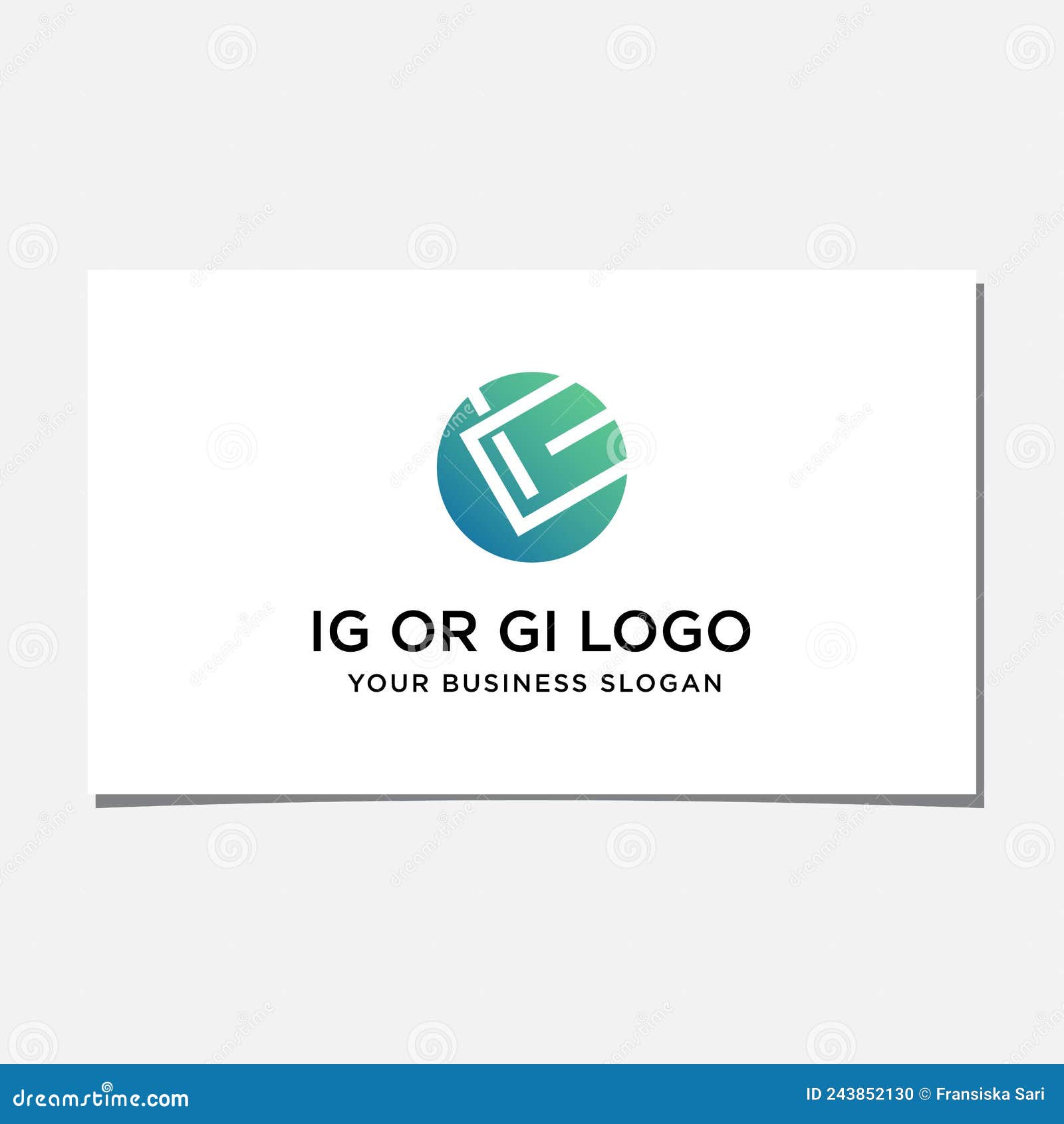 IG or GI LOGO stock vector. Illustration of symbol, minimalist - 243852130
