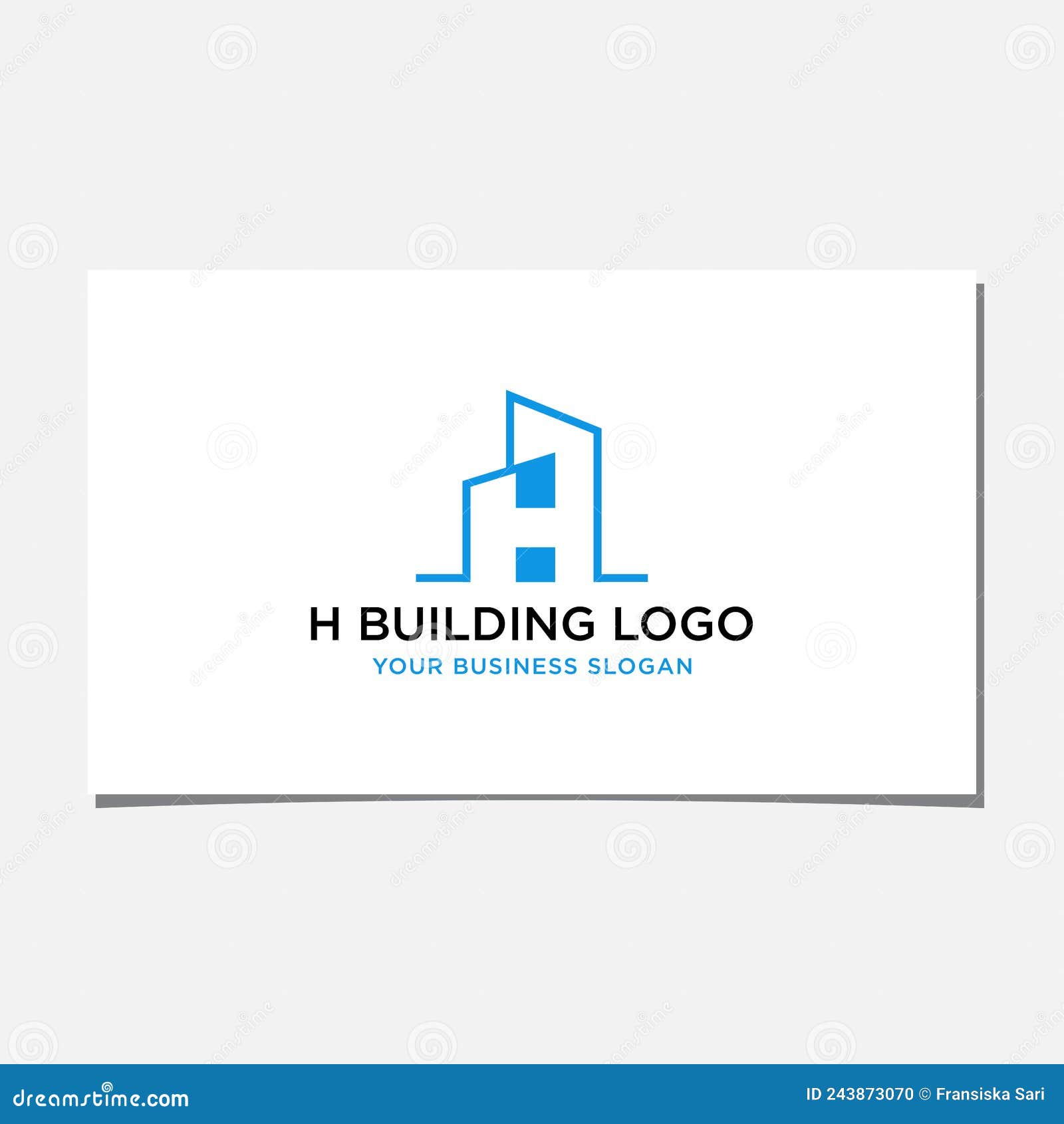 H BUILDING LOGO stock vector. Illustration of letter - 243873070