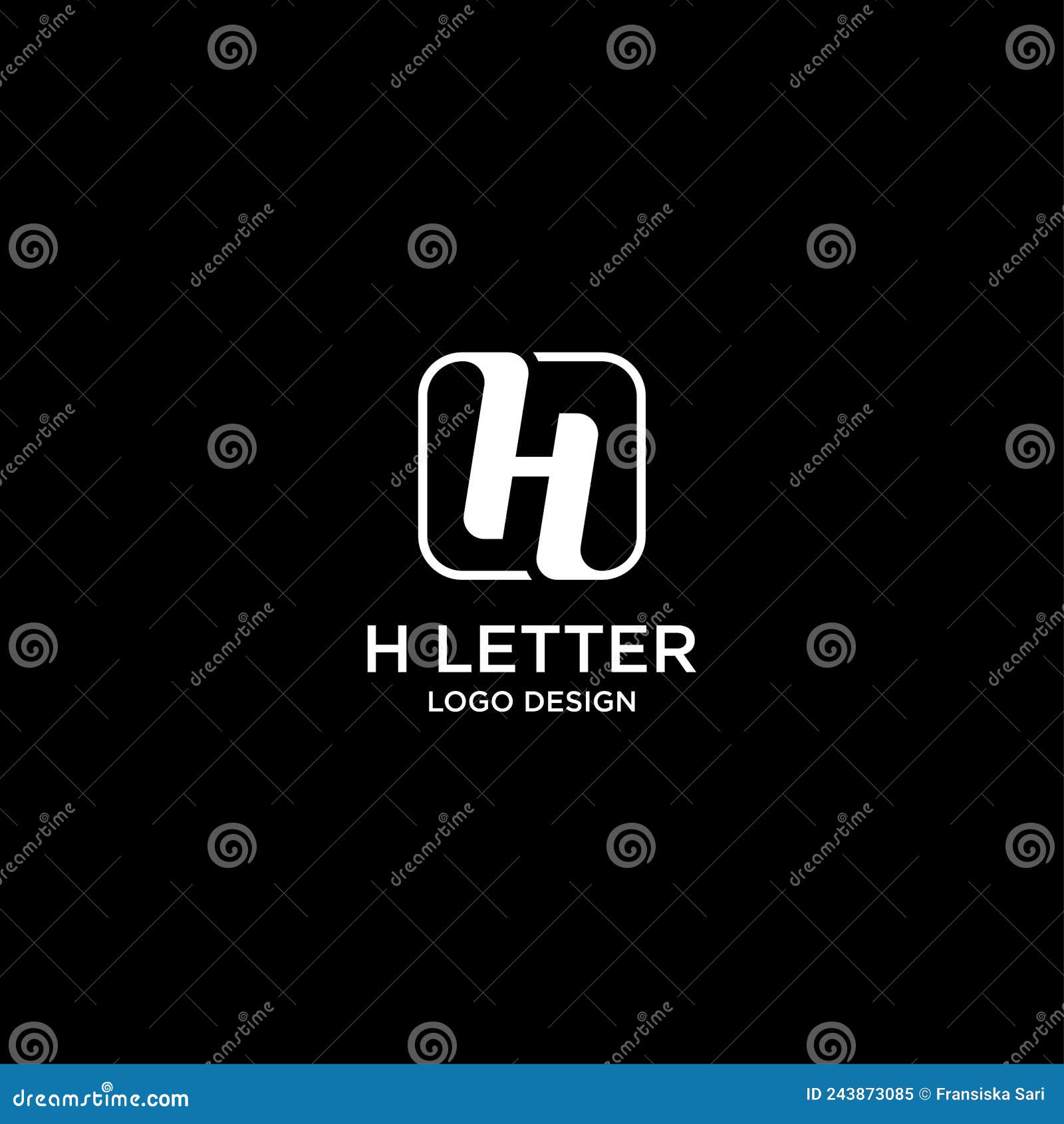 H INITIAL LOGO stock vector. Illustration of vector - 243873085