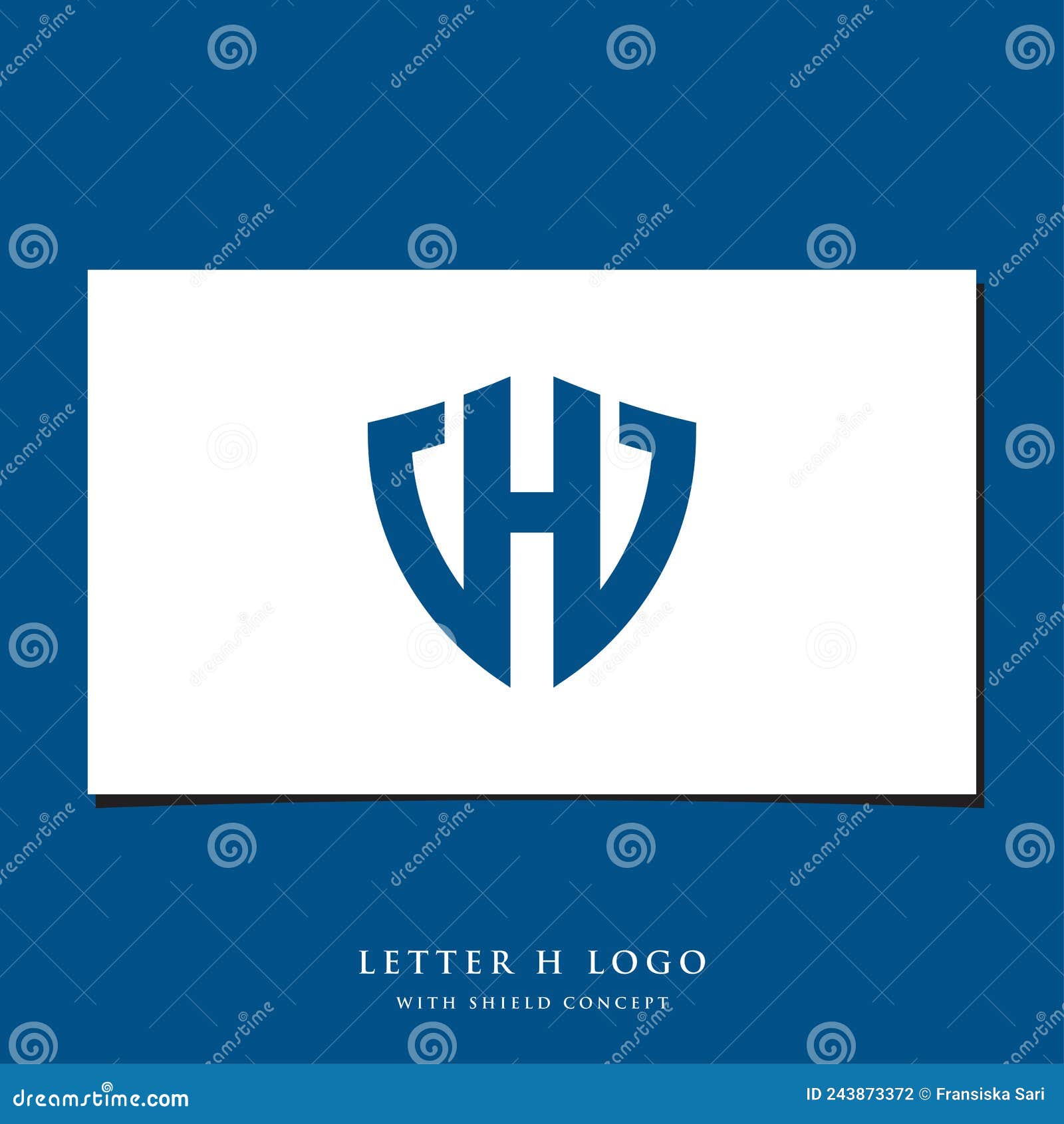 H SHIELD LOGO stock vector. Illustration of editable - 243873372