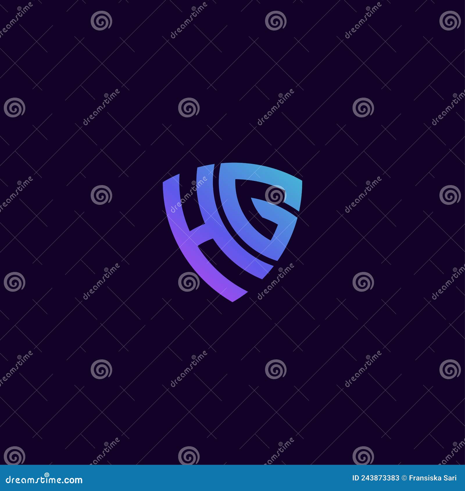 HG SHIELD LOGO stock vector. Illustration of editable - 243873383