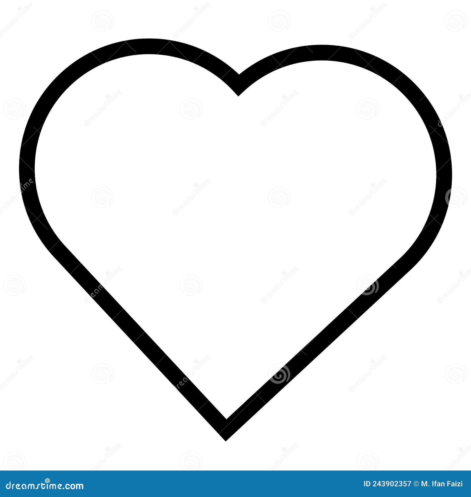 Vector Symbol Love Line Art Black Editable Stock Vector - Illustration ...