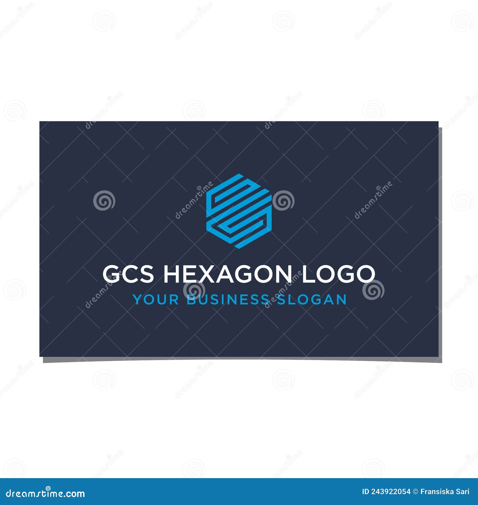 GCS HEXAGON LOGO stock vector. Illustration of flat - 243922054