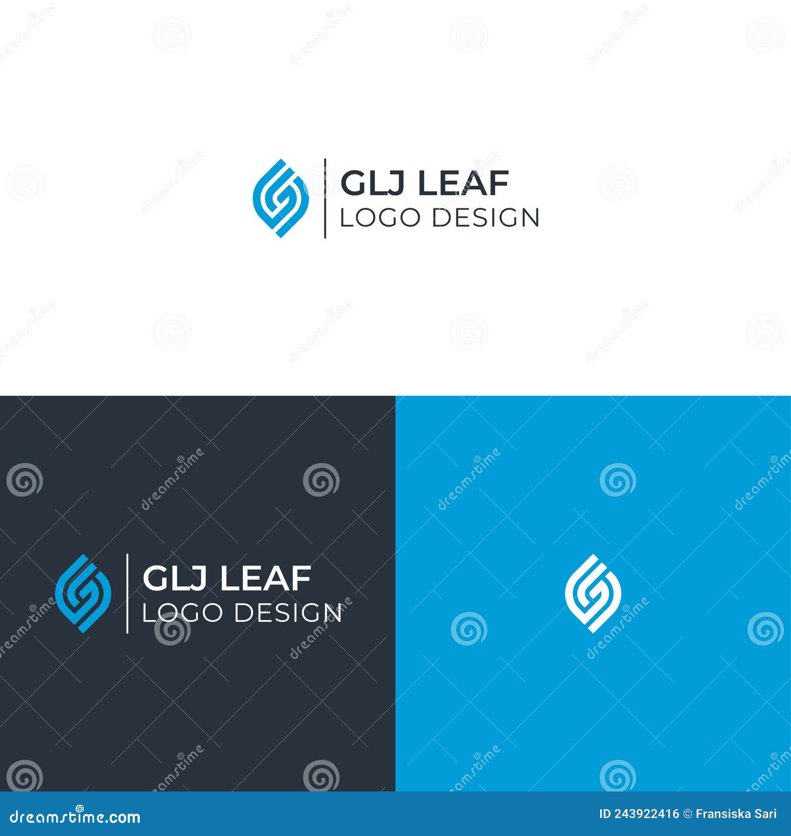 GLJ LEAF LOGO stock vector. Illustration of finance - 243922416