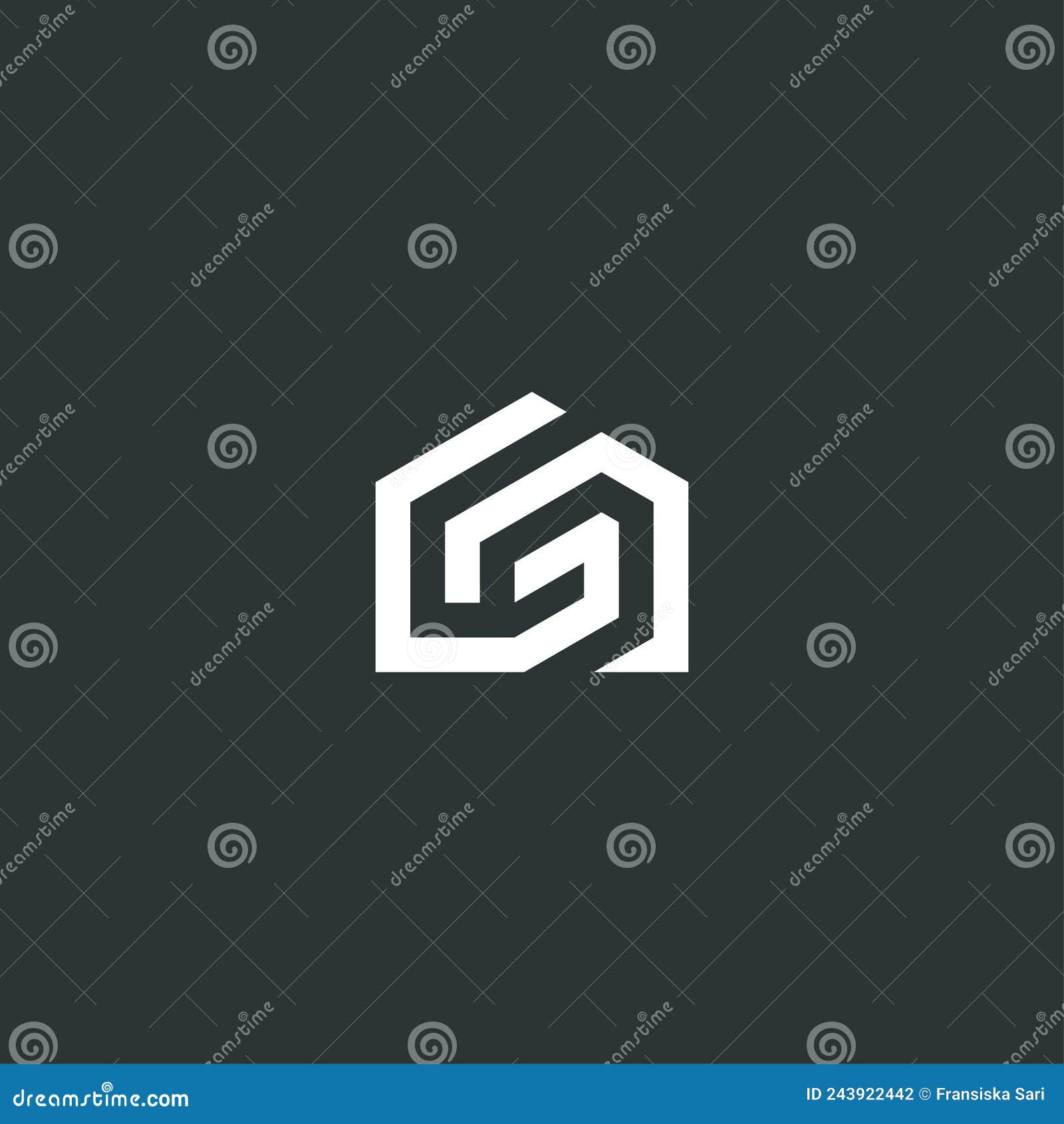GN HOUSE LOGO stock vector. Illustration of construction - 243922442