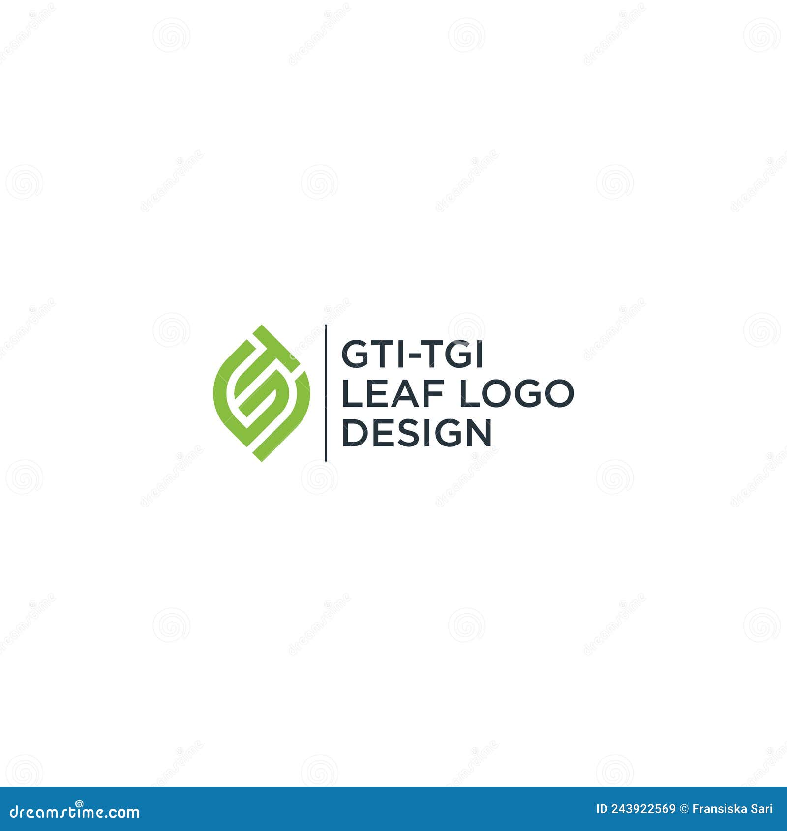 GTI or TGI LEAF LOGO stock vector. Illustration of graphic - 243922569