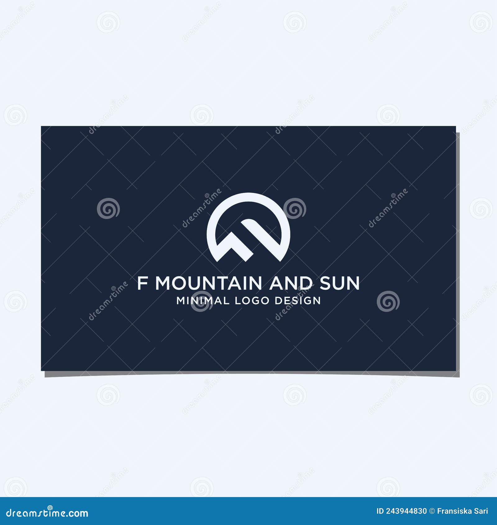 F MOUNTAIN and SUN LOGO stock vector. Illustration of abstract - 243944830