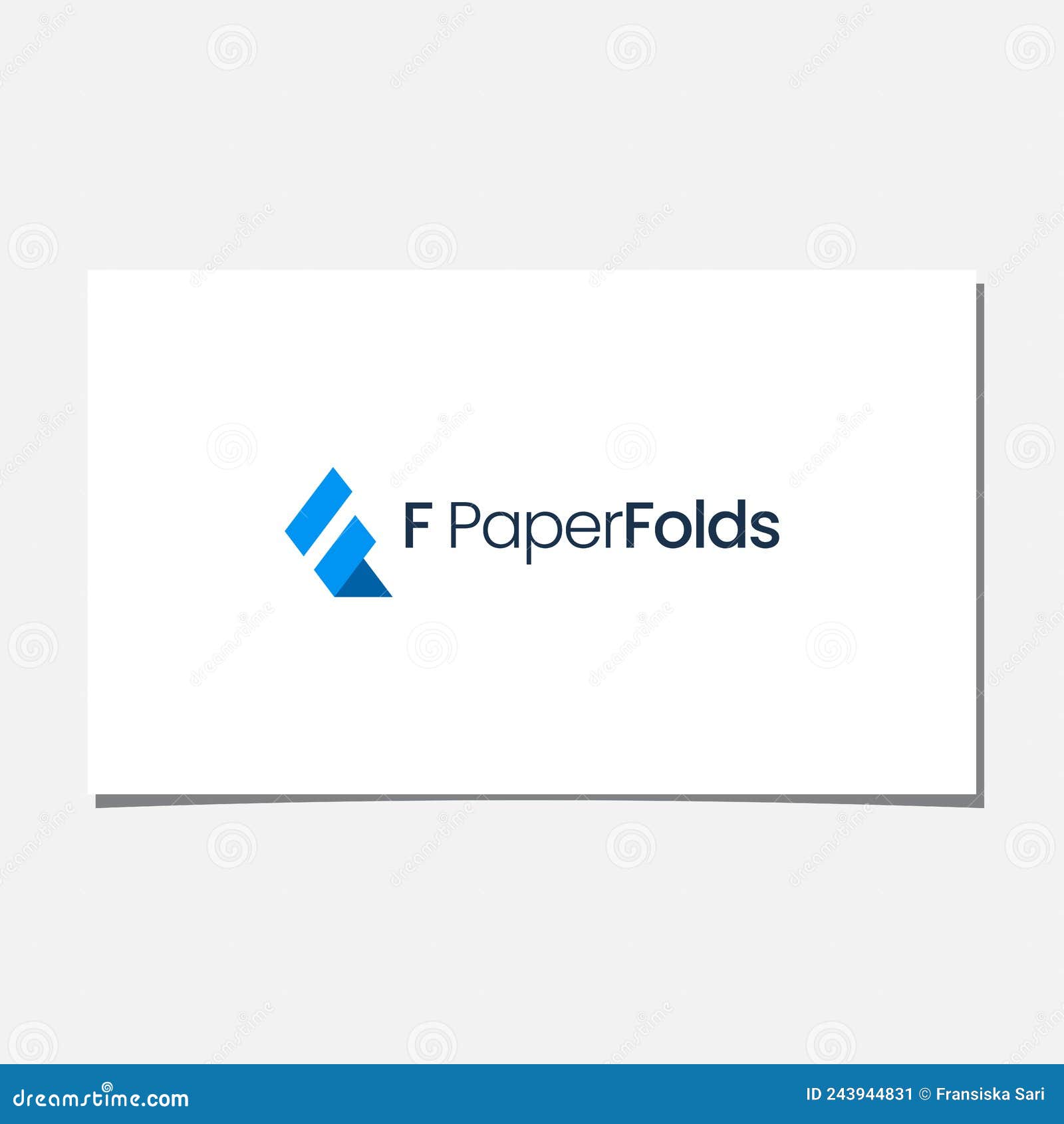 F PAPER FOLDS LOGO stock vector. Illustration of flat - 243944831