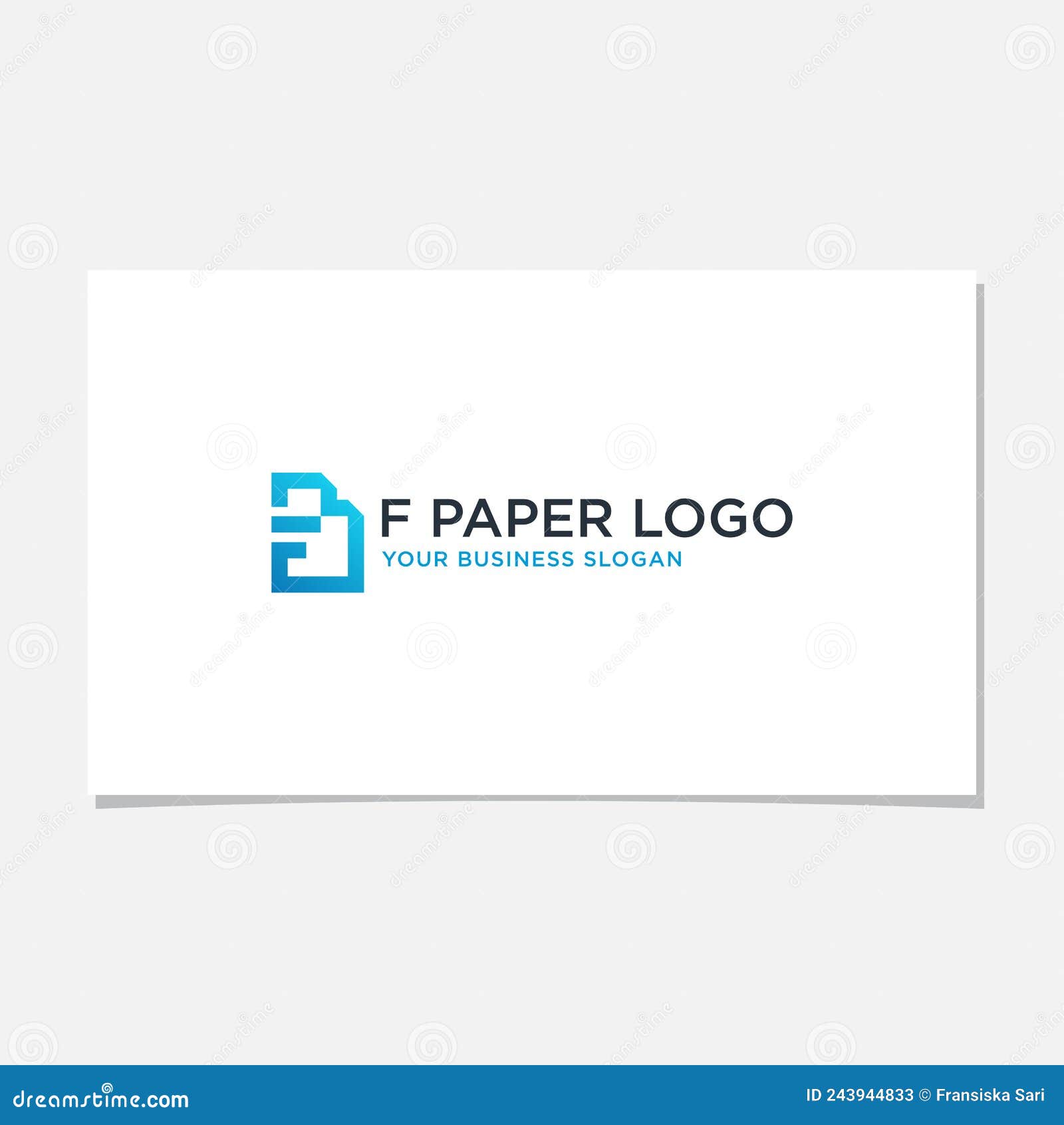 F DOCUMENT PAPER LOGO stock vector. Illustration of initial - 243944833