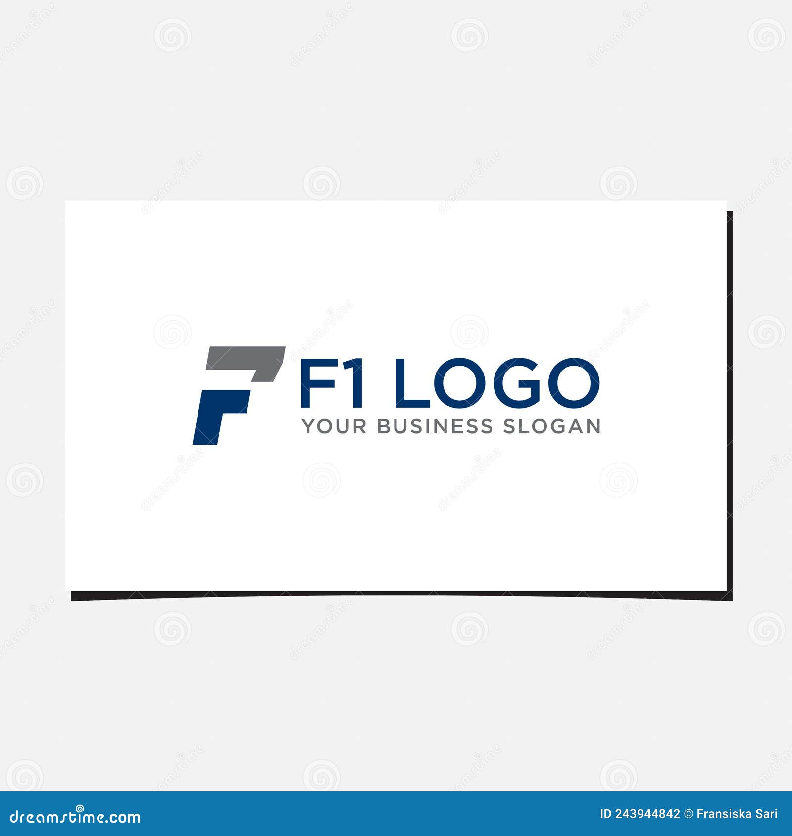 F1 INITIAL LOGO stock vector. Illustration of icon, minimalist - 243944842