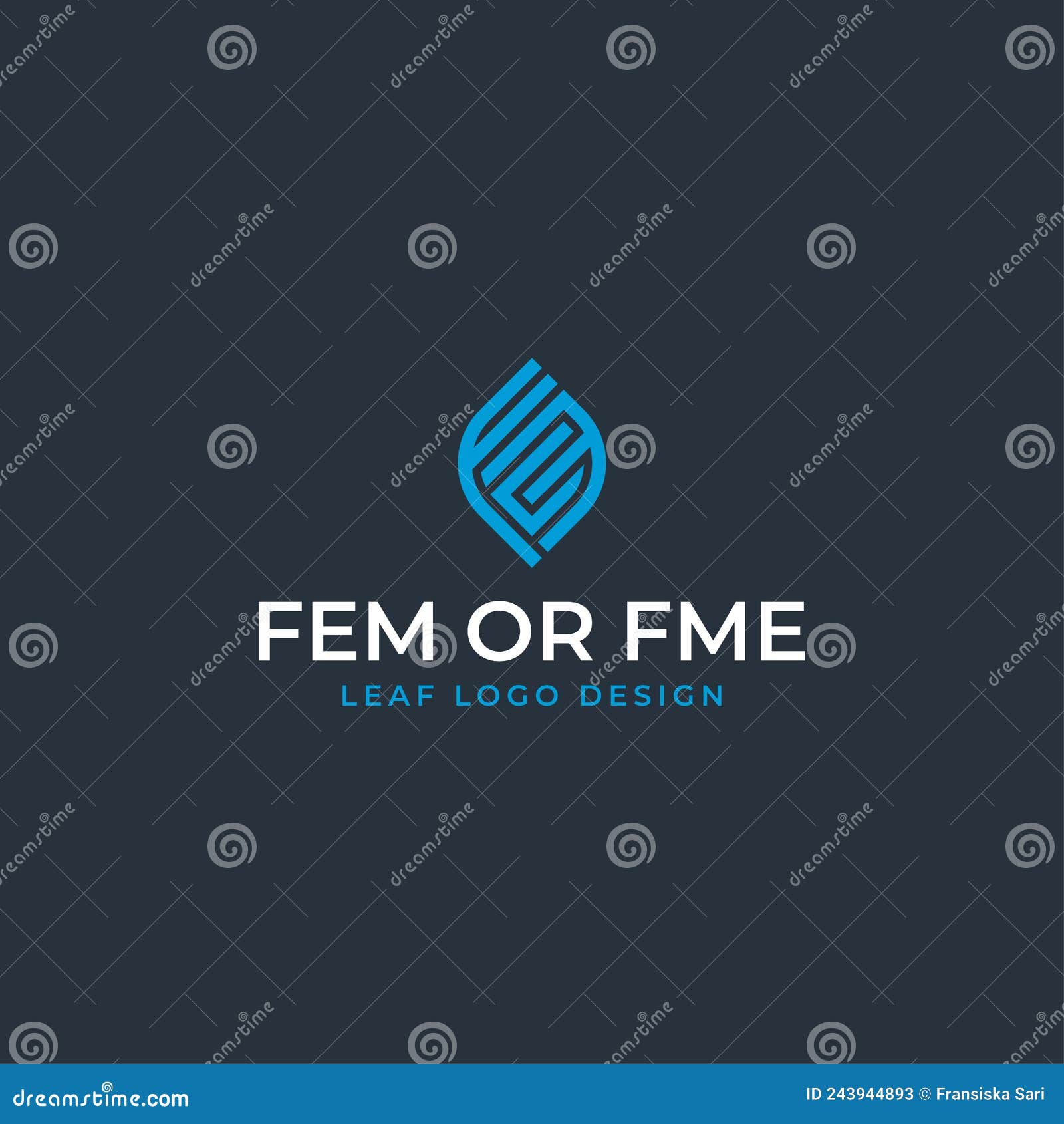 FCM, FEM, FME LEAF LOGO DESIGN Stock Vector - Illustration of initial ...