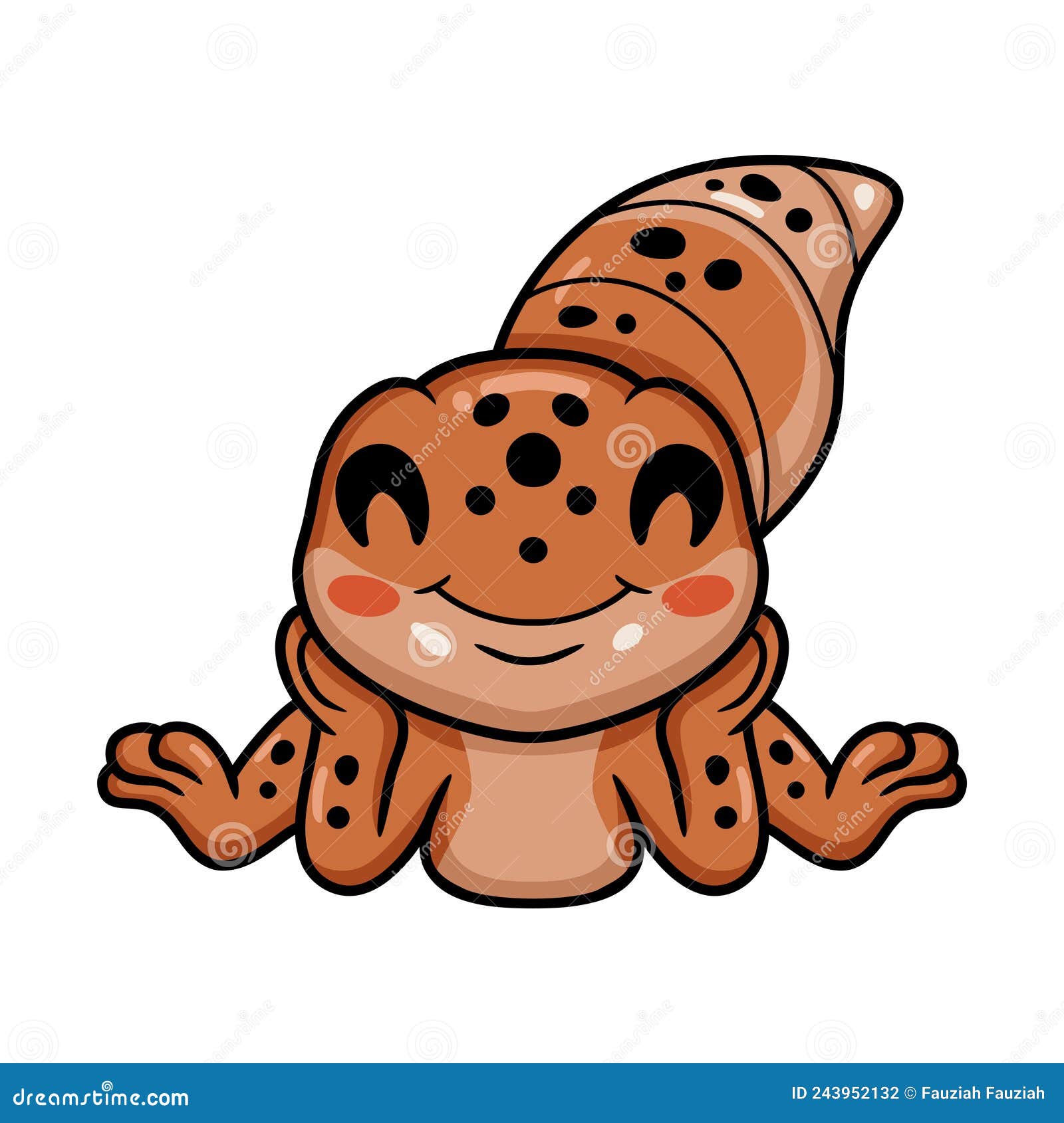 Cute Leopard Gecko Cartoon Character Stock Vector - Illustration of ...
