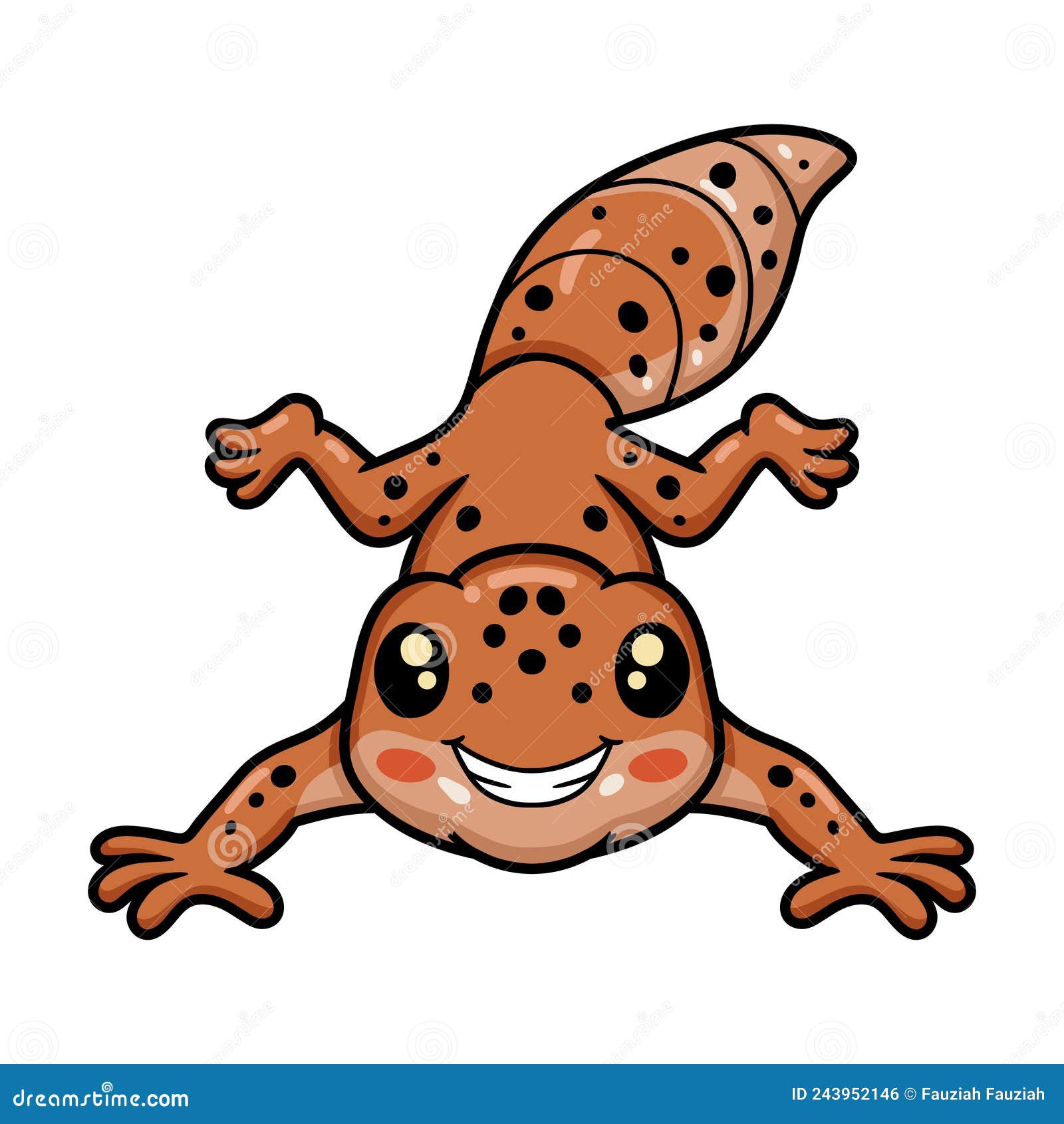 Cute Leopard Gecko Cartoon Character Stock Vector - Illustration of ...