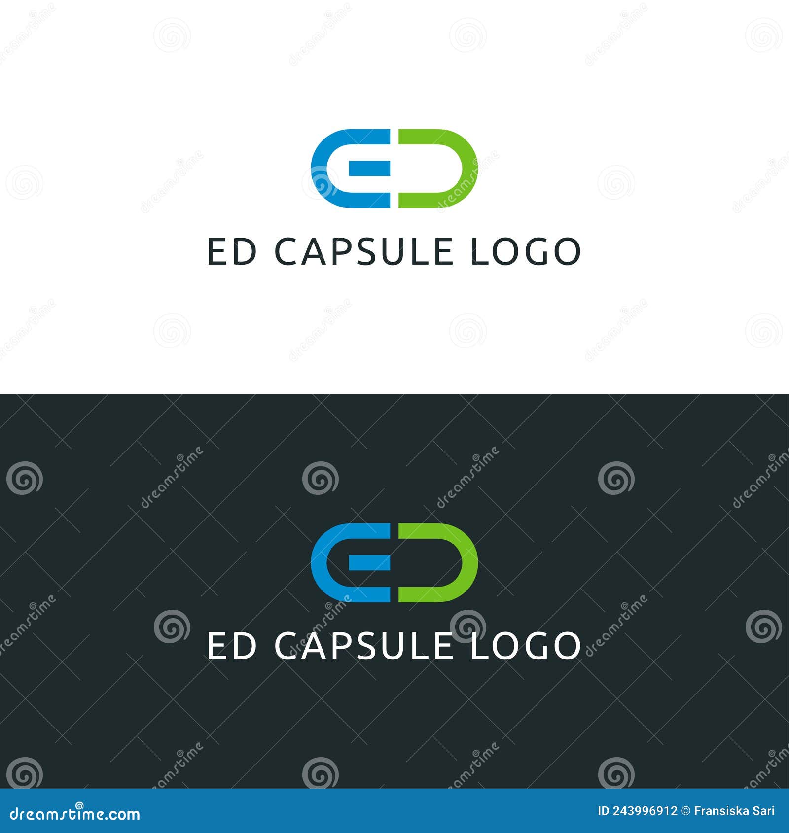 PrintED CAPSULE LOGO stock vector. Illustration of concept - 243996912