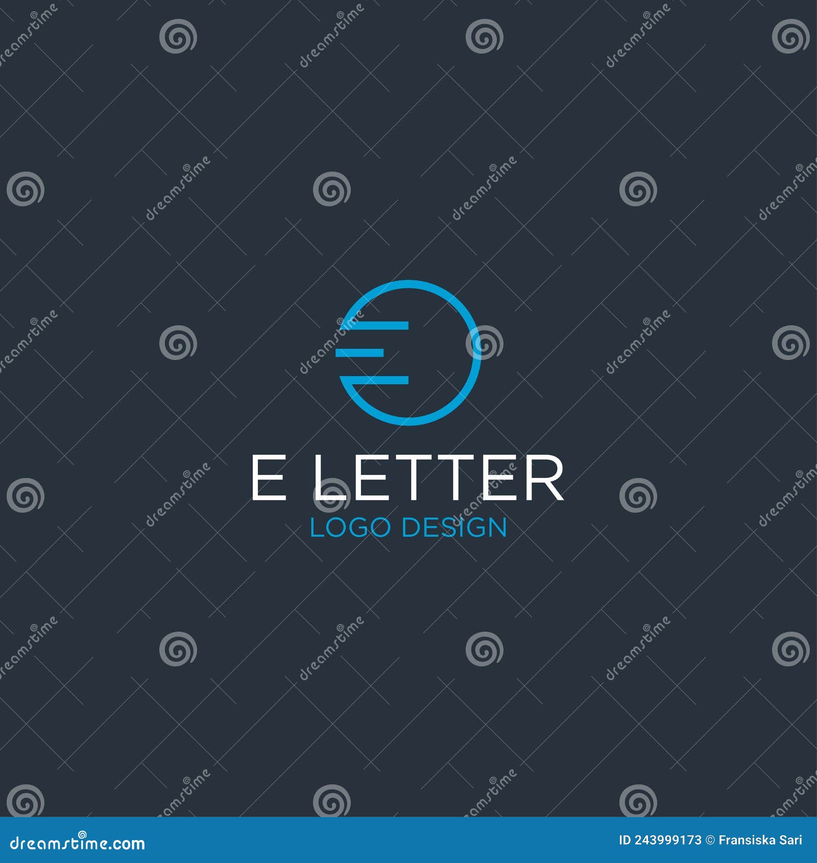 E CIRCLE LOGO stock vector. Illustration of icon, sign - 243999173