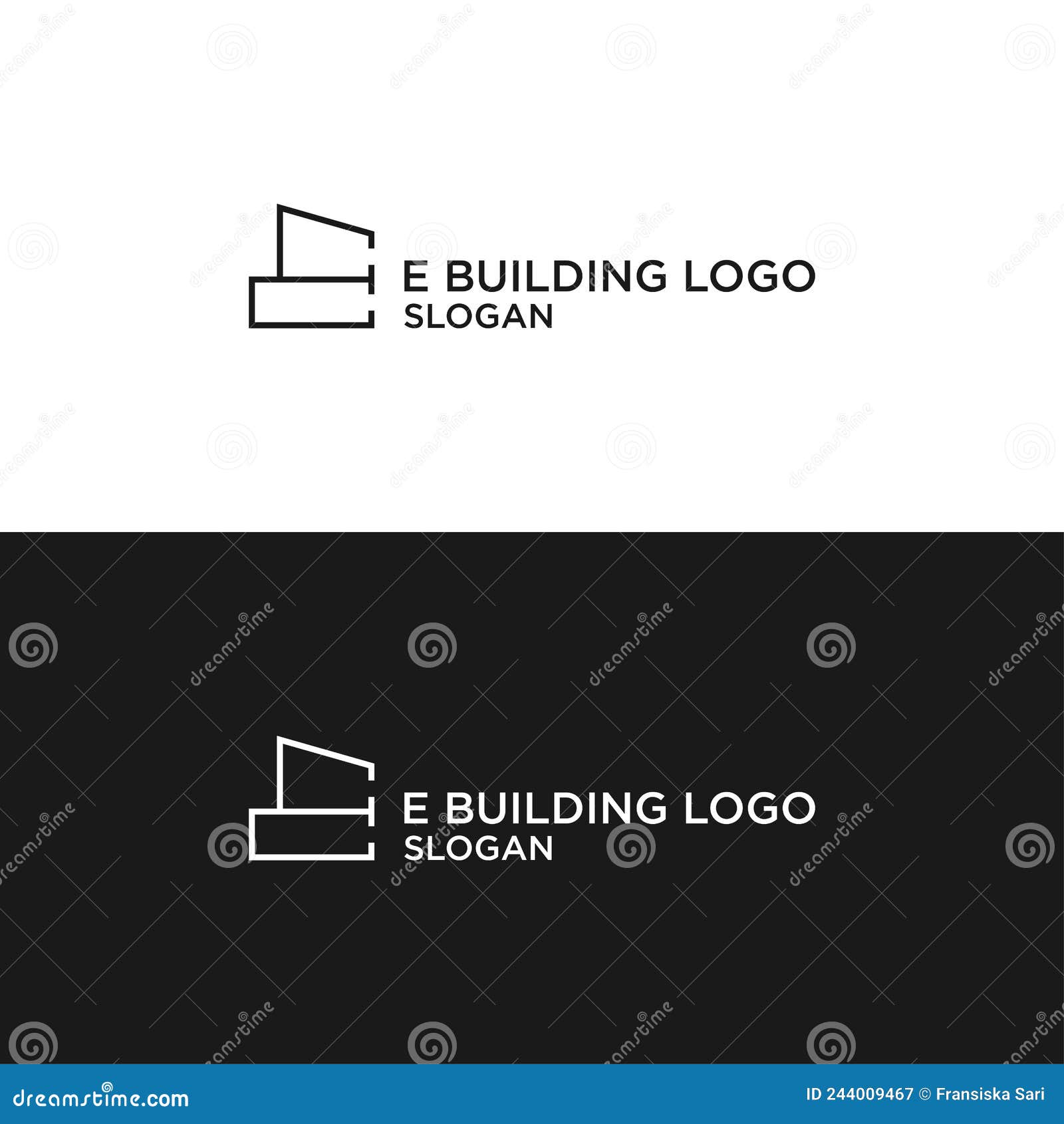 E BUILDING LOGO stock vector. Illustration of property - 244009467