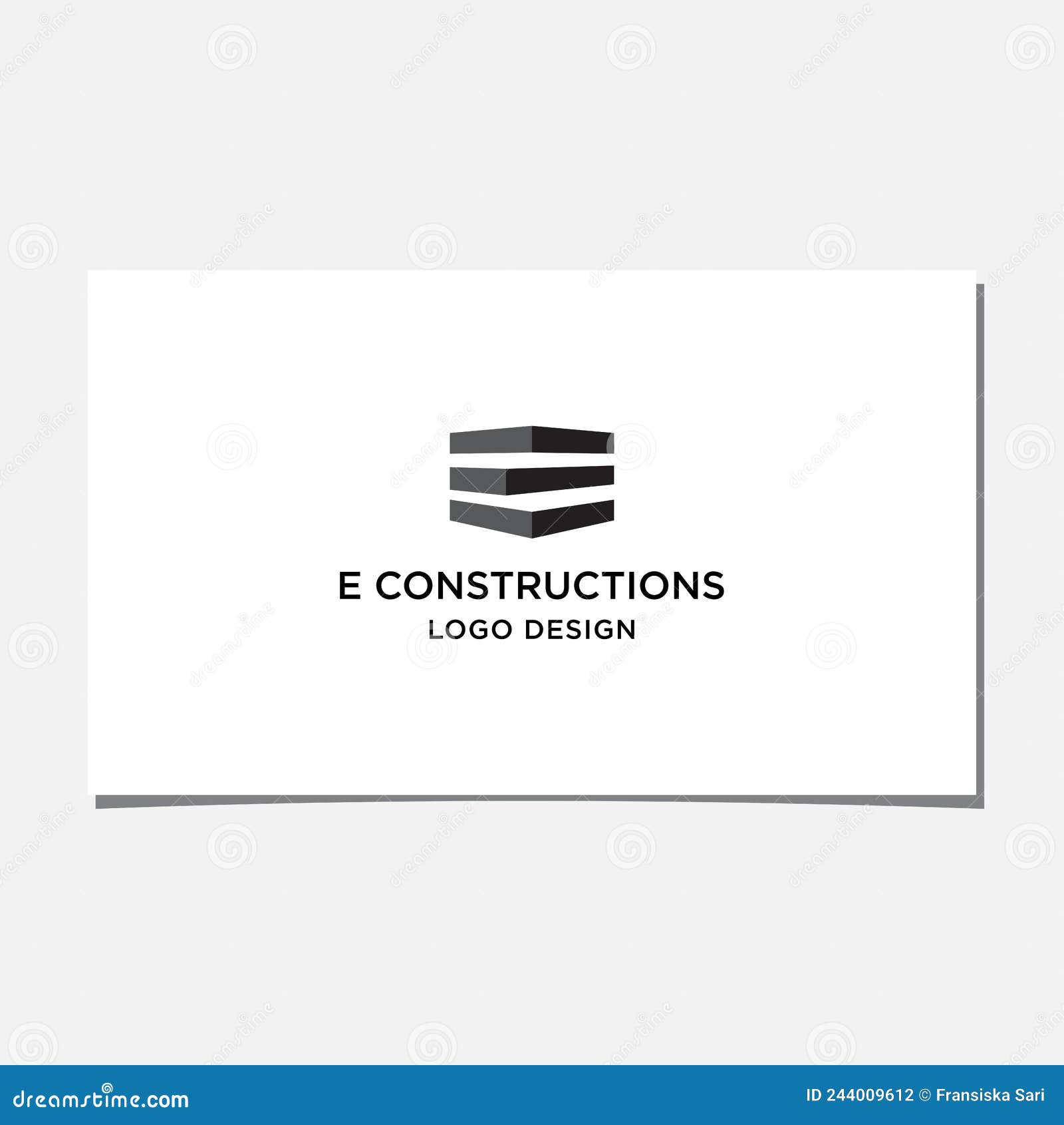 E CONSTRUCTION LOGO stock vector. Illustration of minimalist - 244009612