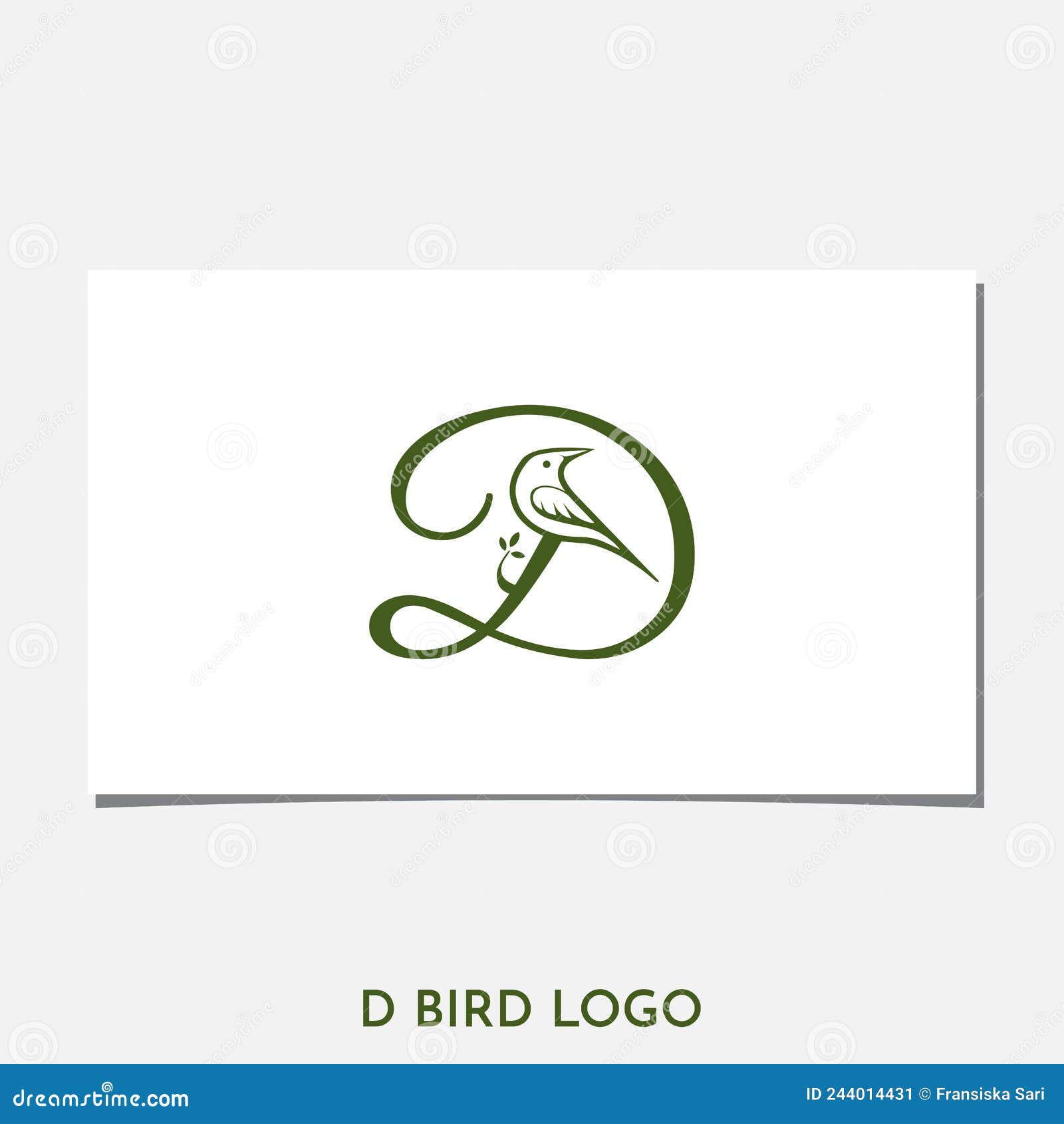 D BEAUTIFUL BIRD LOGO stock vector. Illustration of corporate - 244014431