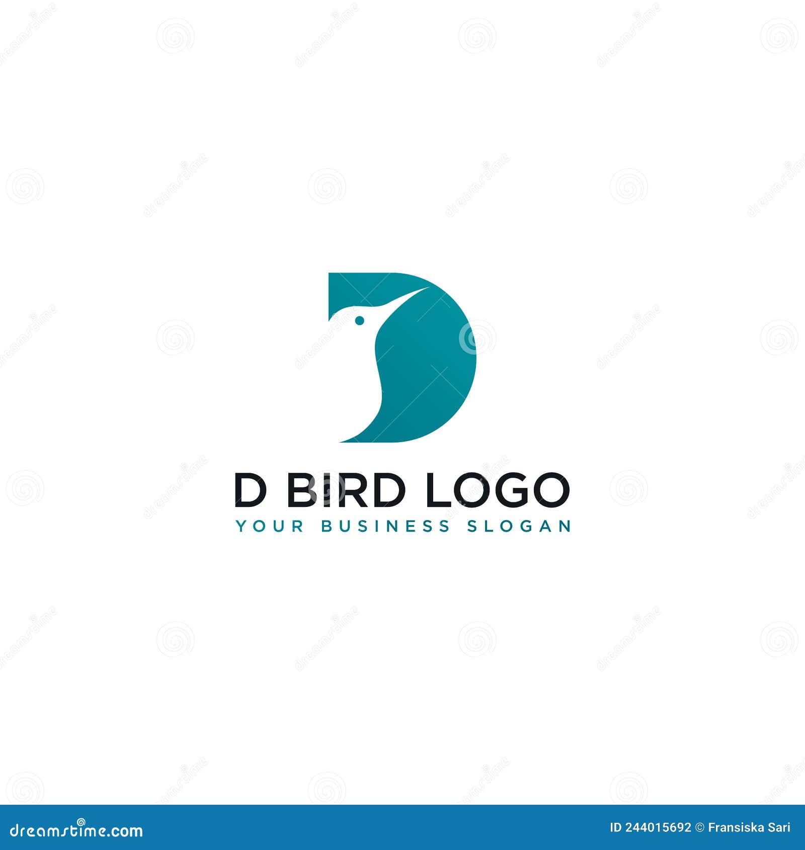 D BIRD LOGO stock vector. Illustration of print, identity - 244015692